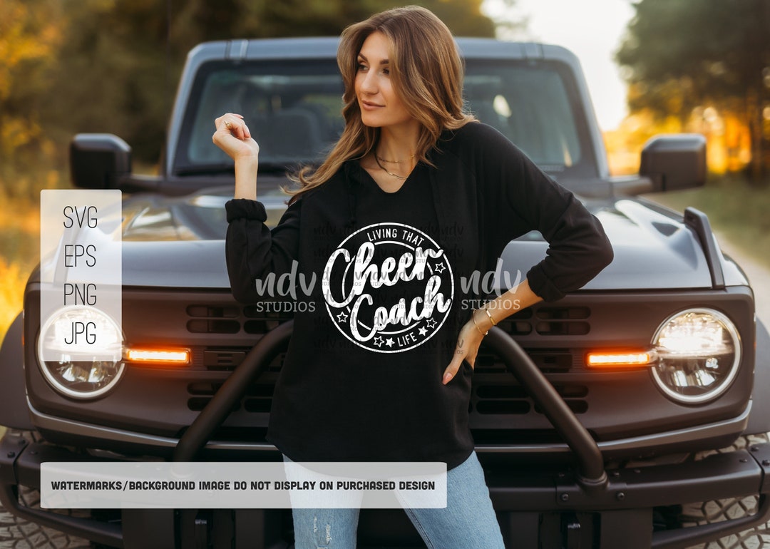 Cheer Coach SVG, Cheer SVG, Living That Cheer Coach Life, Cheerleading ...