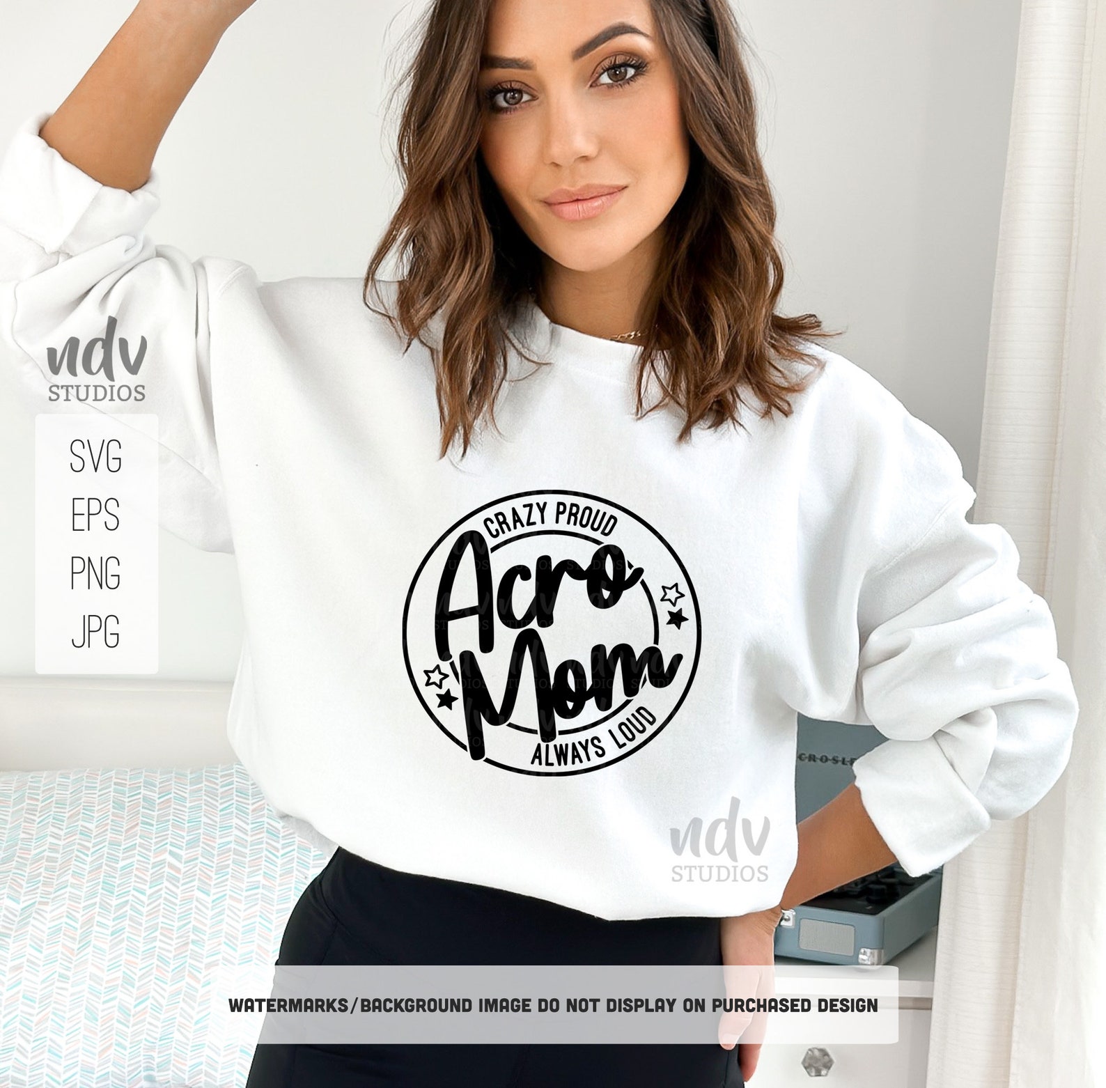 Acro Mom SVG, Mom SVG, Acro SVG, Crazy Proud Always Loud, Mom Shirt ...