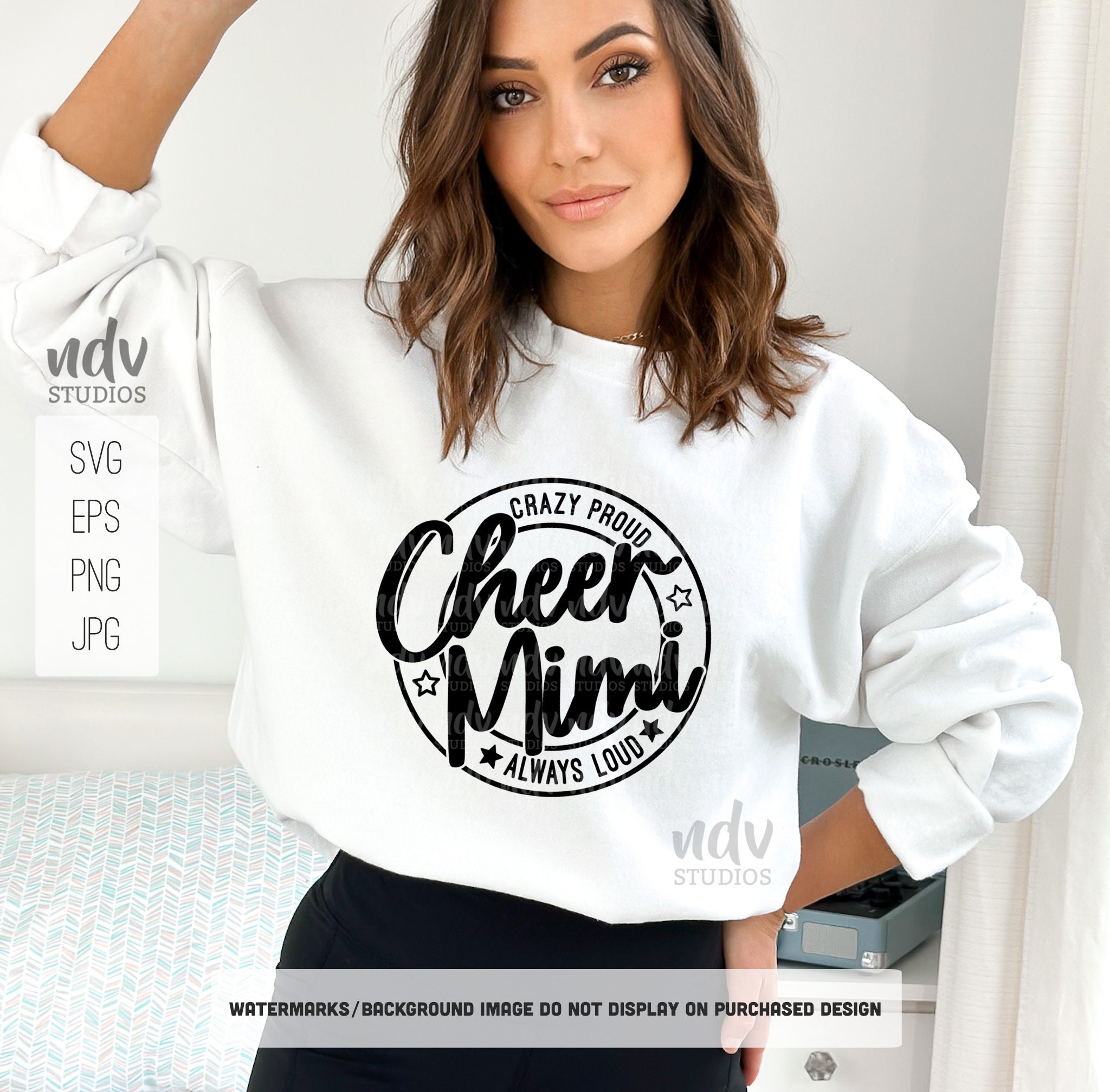 Cheer Mimi SVG, Cheer SVG, Cheerleading, Crazy Proud Always Loud, Mimi ...
