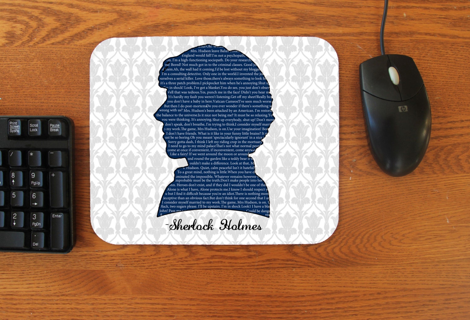 SHERLOCK sherlock Quotes Rubber Mouse Pad | Etsy