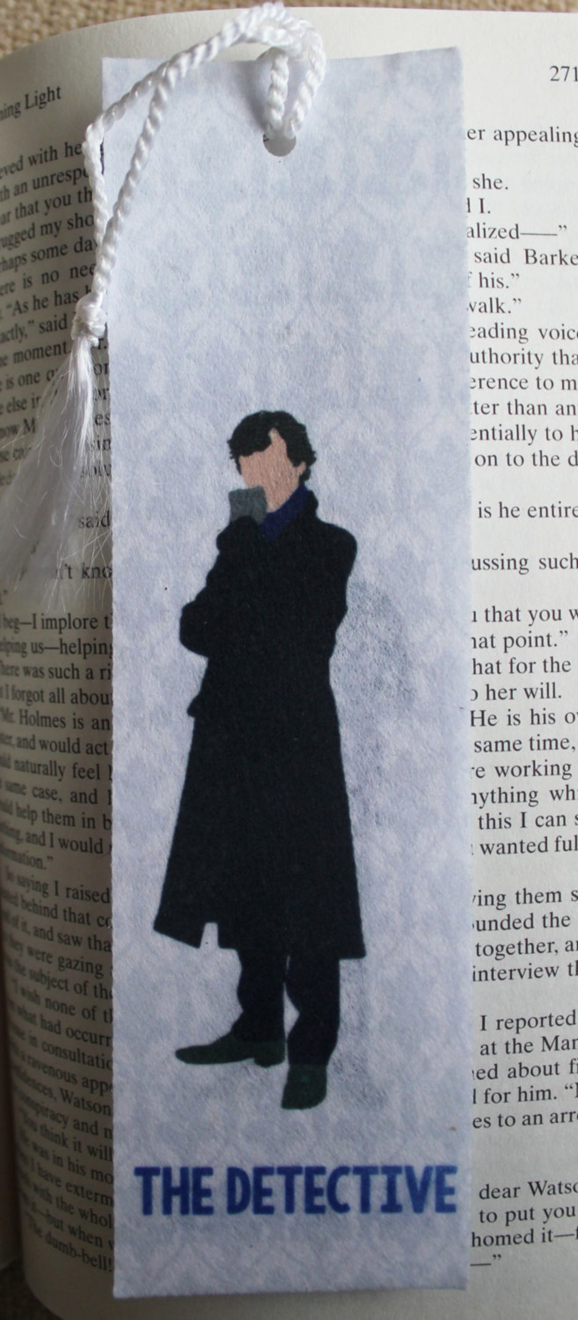 Sherlock Detective & Blogger Felt 2x7" Tasseled Bookmark - Etsy