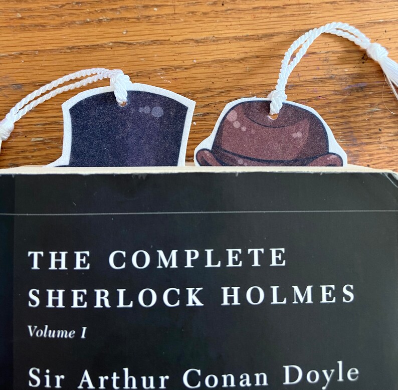 CUTE Chibi Sherlock Holmes and John Watson Flexible Bookmark - Etsy