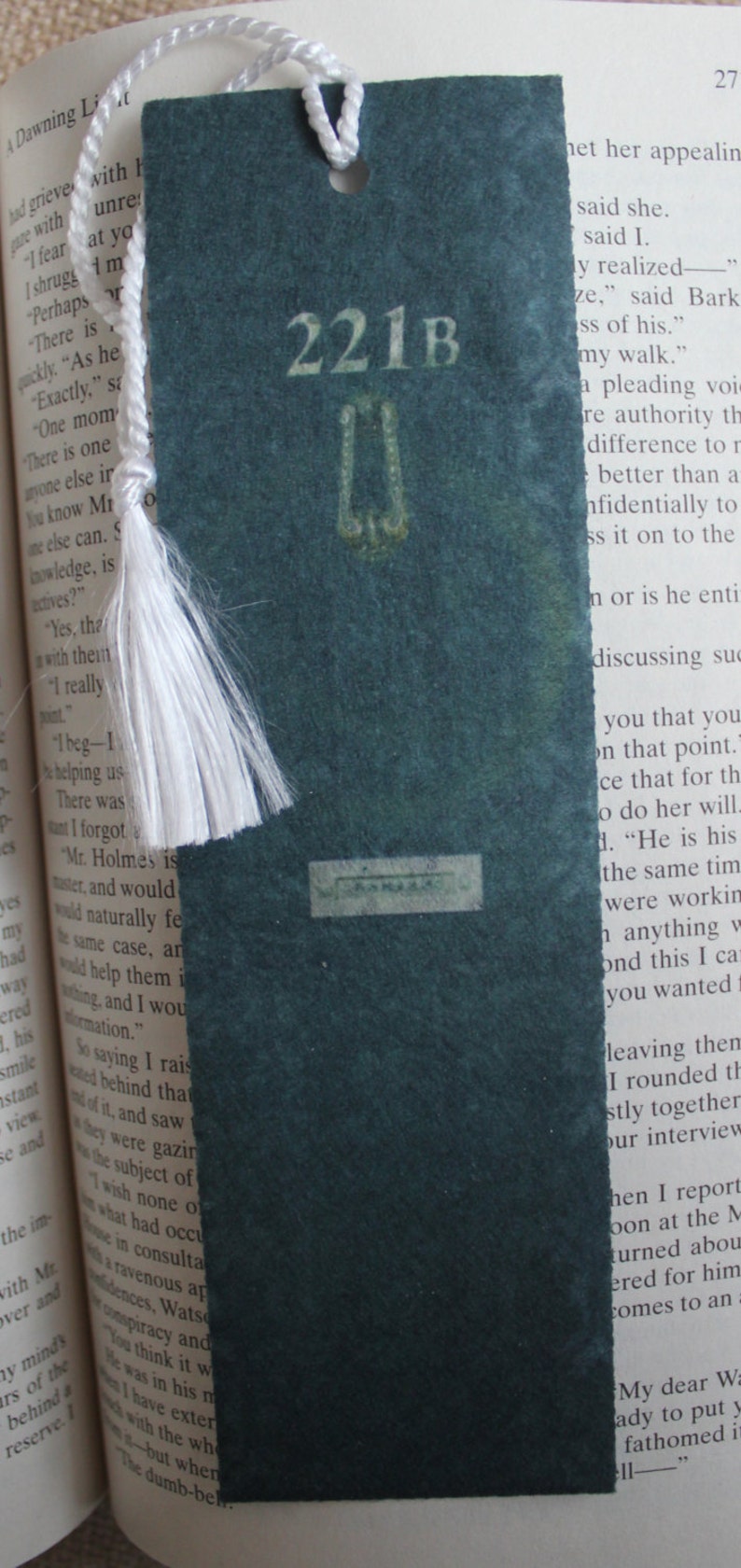 Sherlock 221B Bored Felt 2x7 Tasseled Bookmark - Etsy