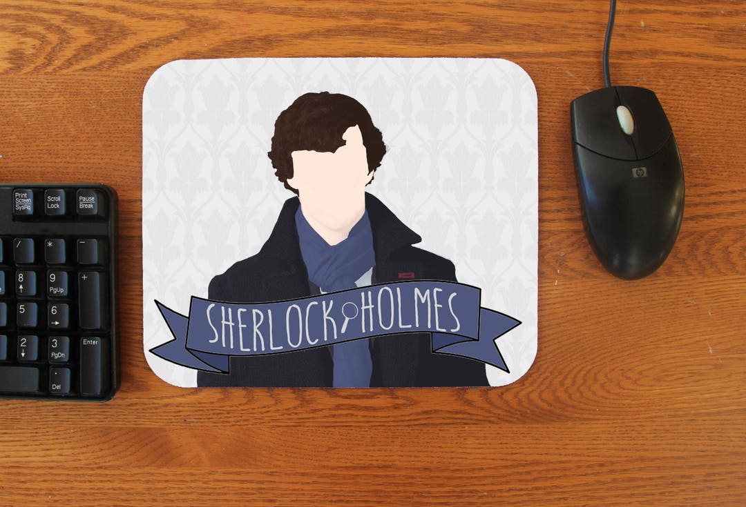 Minimalist Sherlock Holmes Rubber Mouse Pad - Etsy