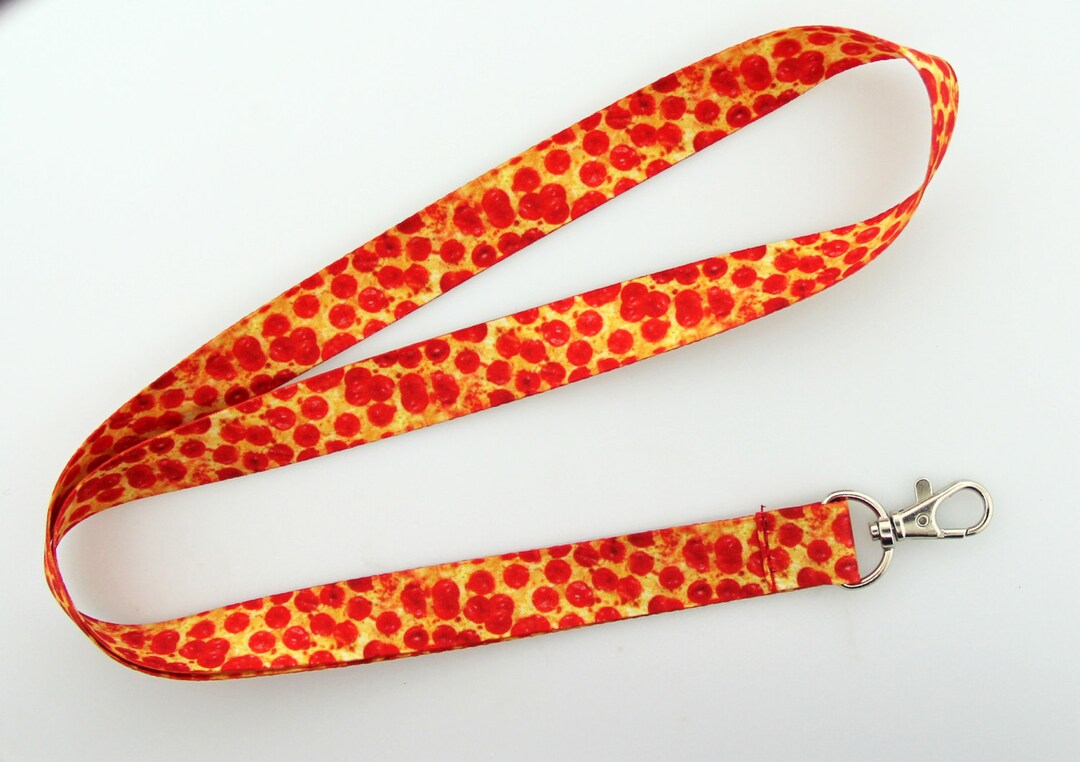 Pepperoni Pizza Geek Lanyard W Lobster Clasp Food Keychain Keys Id ...