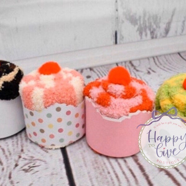 Fuzzy Sock Cupcakes - Etsy