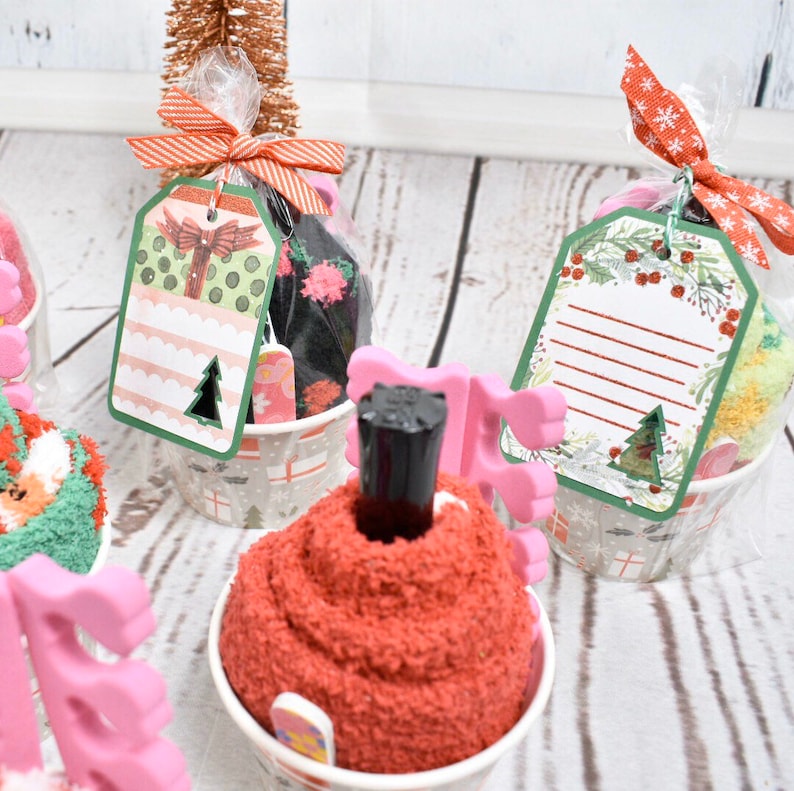 Christmas Fuzzy Sock Cupcakes Teen Stocking Stuffers - Etsy