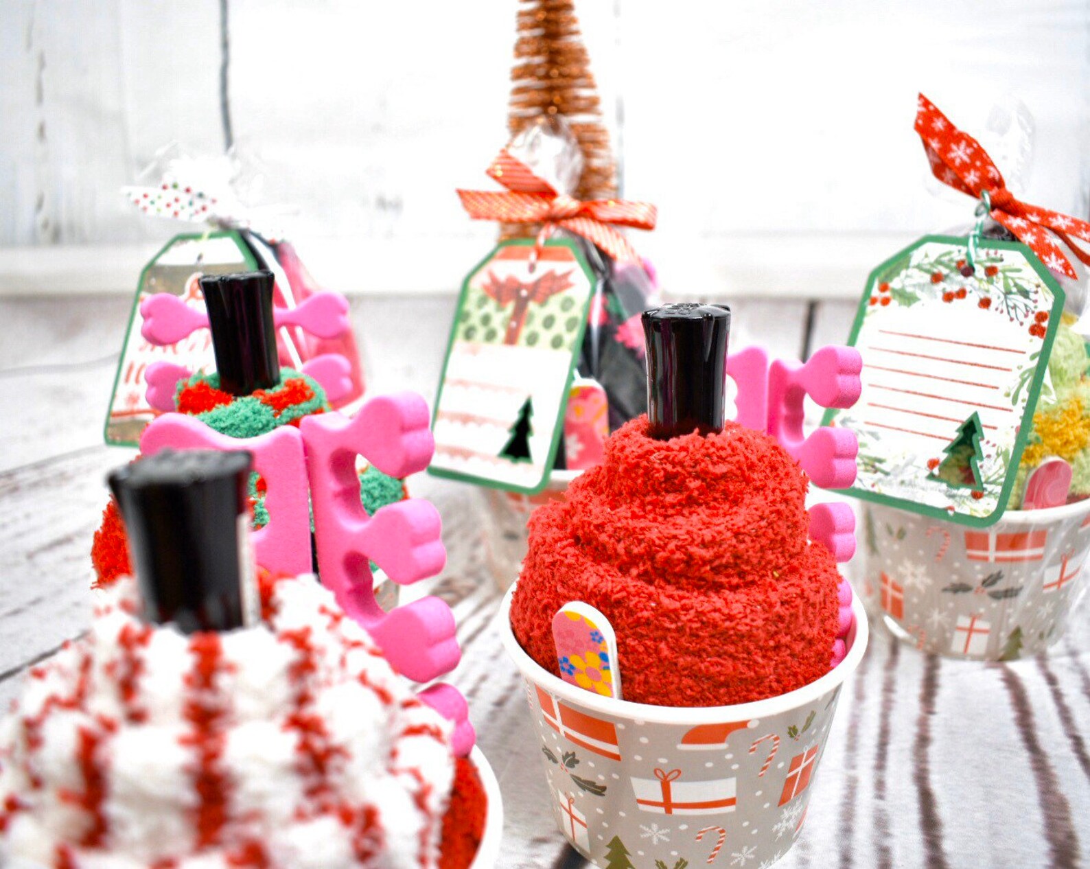 Christmas Fuzzy Sock Cupcakes Teen Stocking Stuffers - Etsy