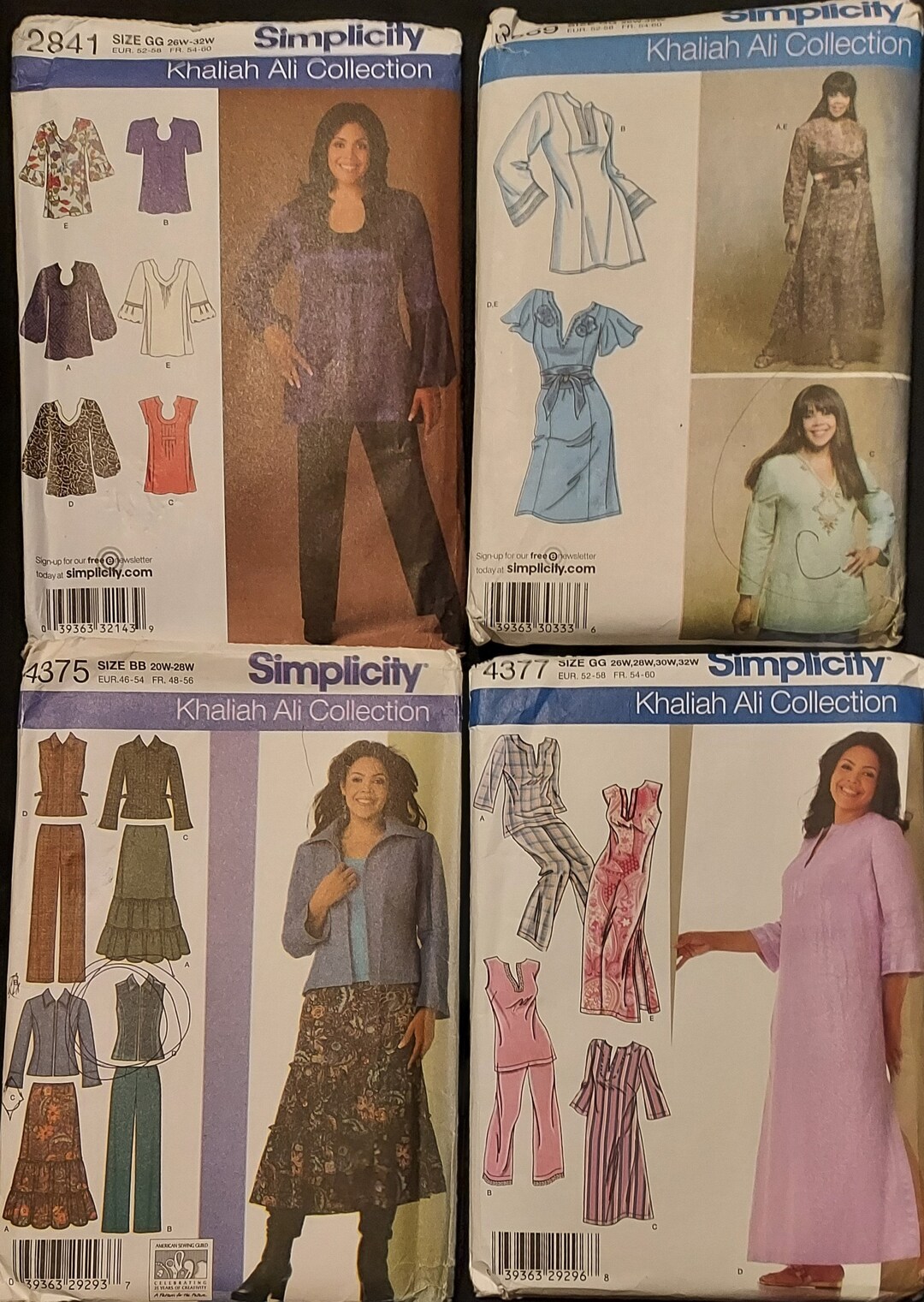 Simplicity Full Figure Sewing Patterns, Khaliah Ali Collection, 2841 ...