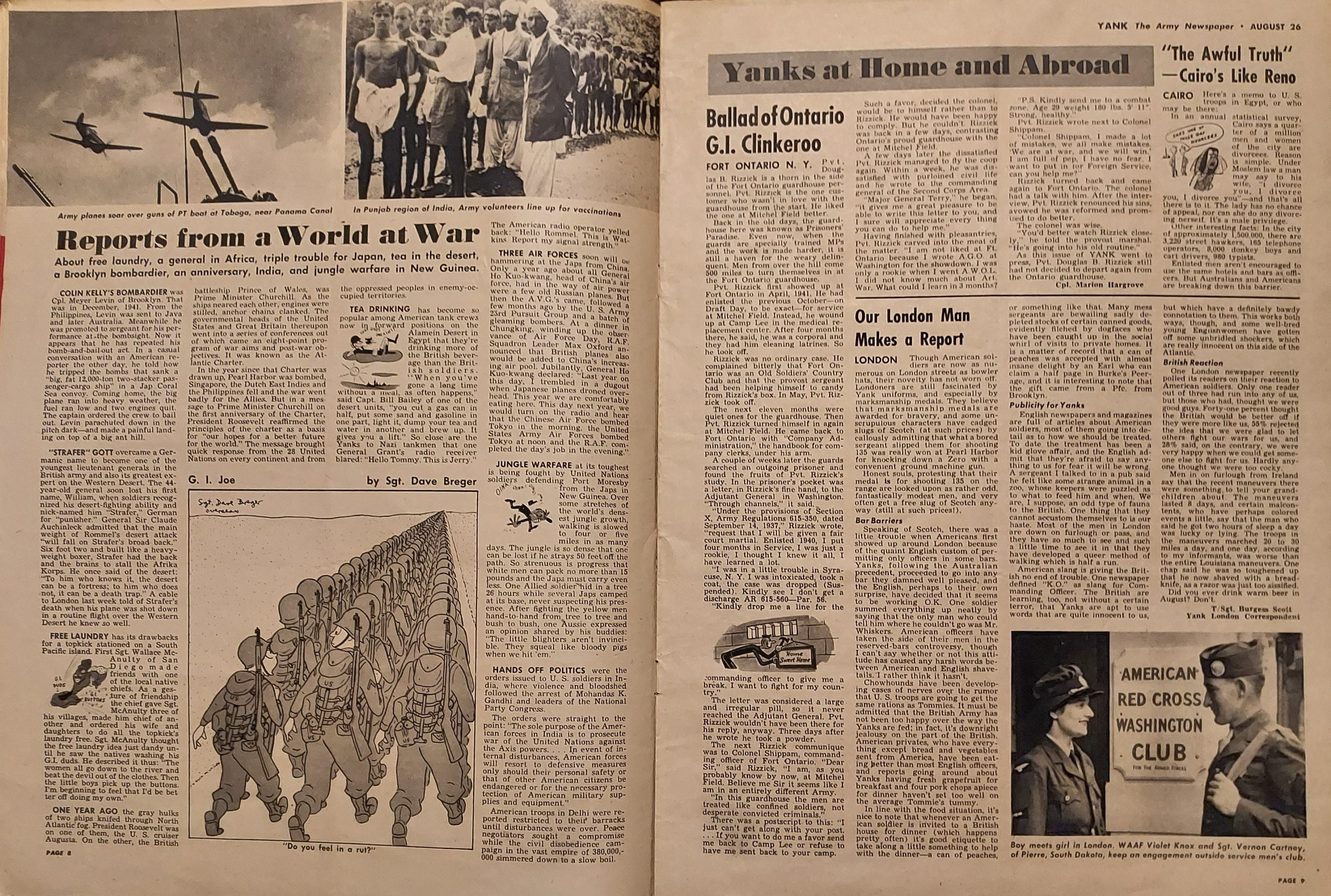 Yank Magazine - The Army Newspaper, WWII - August 26, 1942, Vol. 1, No. 11