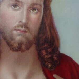 Nativity Scene Lithograph on 17" X 13" Wood Panel With Gold Edge, Wall ...