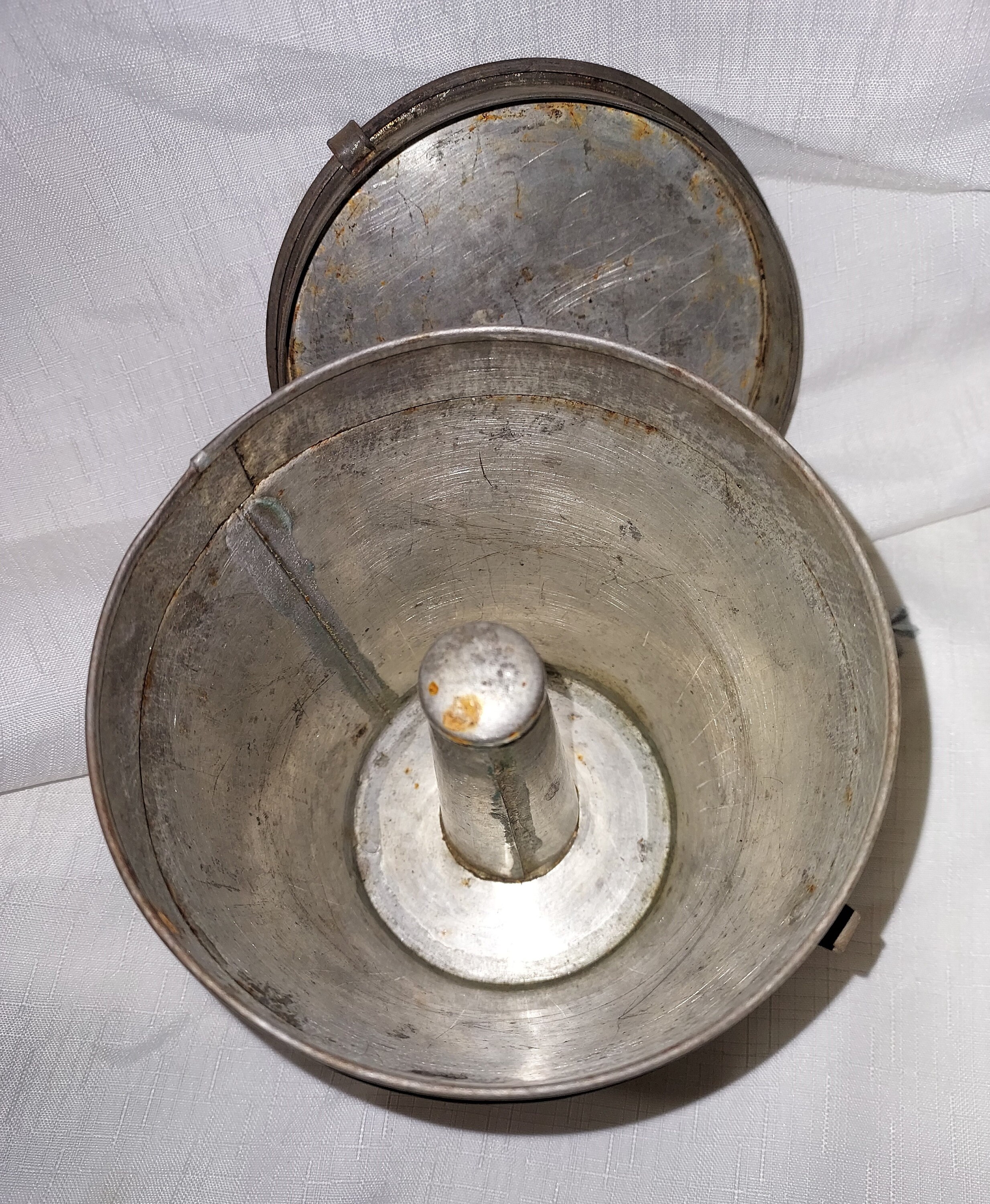 Vintage Tin Bread Pudding Mold, Cake Mold, Bread Mold, Pudding Mold ...
