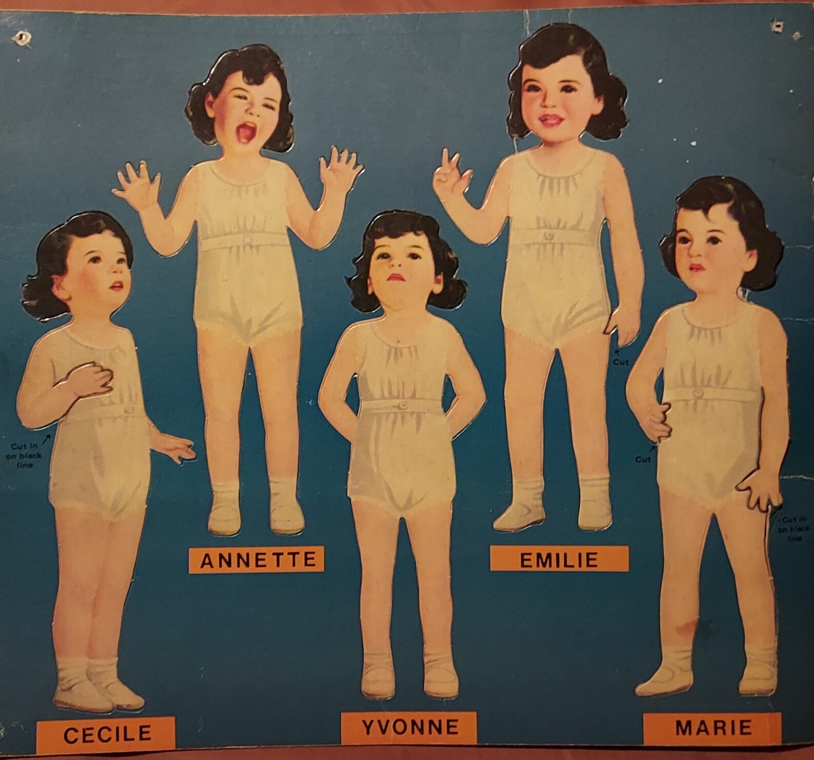 Vintage Dionne Quintuplets Paper Dolls & Costumes Book 1984 - Etsy