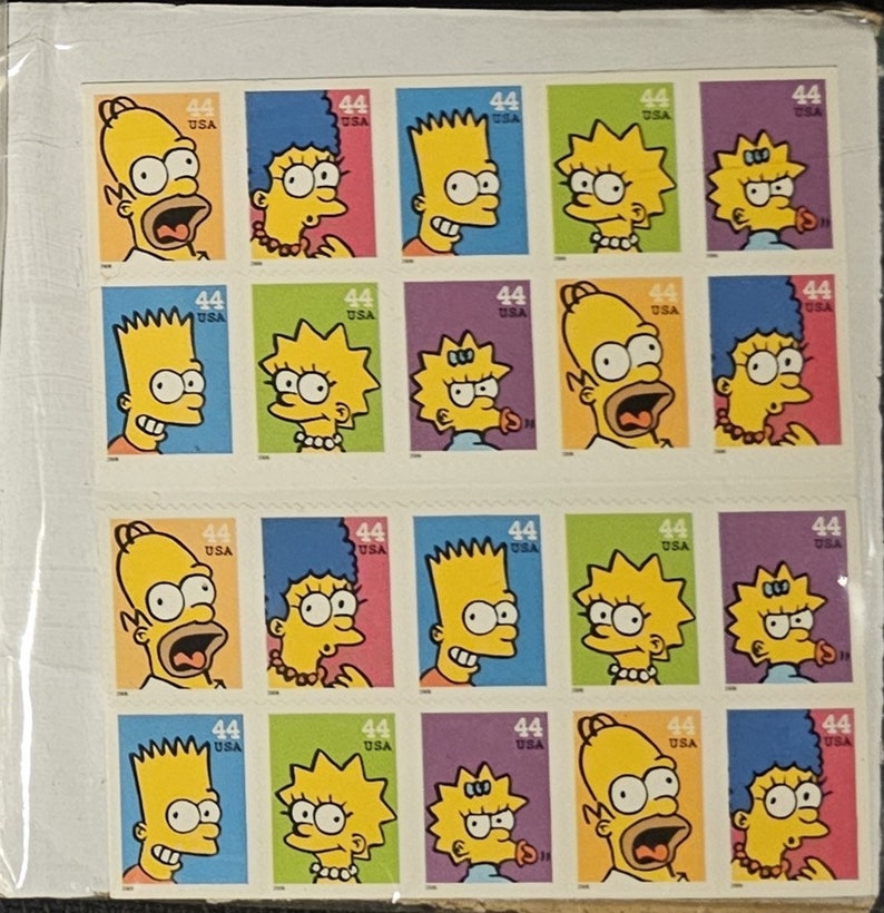 Vintage Simpsons Collectibles, PVC Figurines, 5 Camp Scenes, Stamps, TV ...