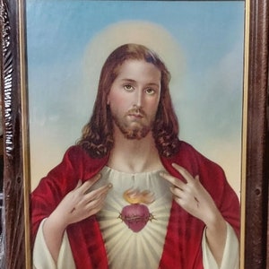 Nativity Scene Lithograph on 17" X 13" Wood Panel With Gold Edge, Wall ...