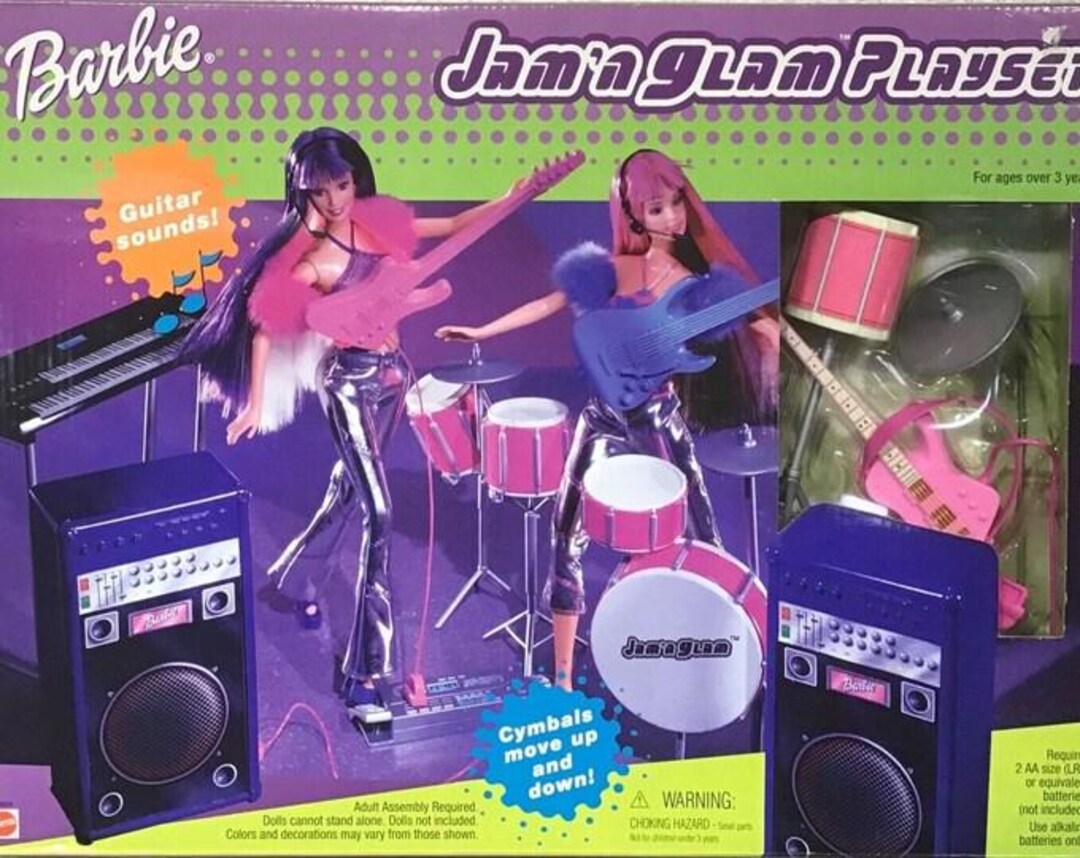 BARBIE, Jam 'N Glam Playset With Sounds, 2001 Mattel Production, #88893 ...