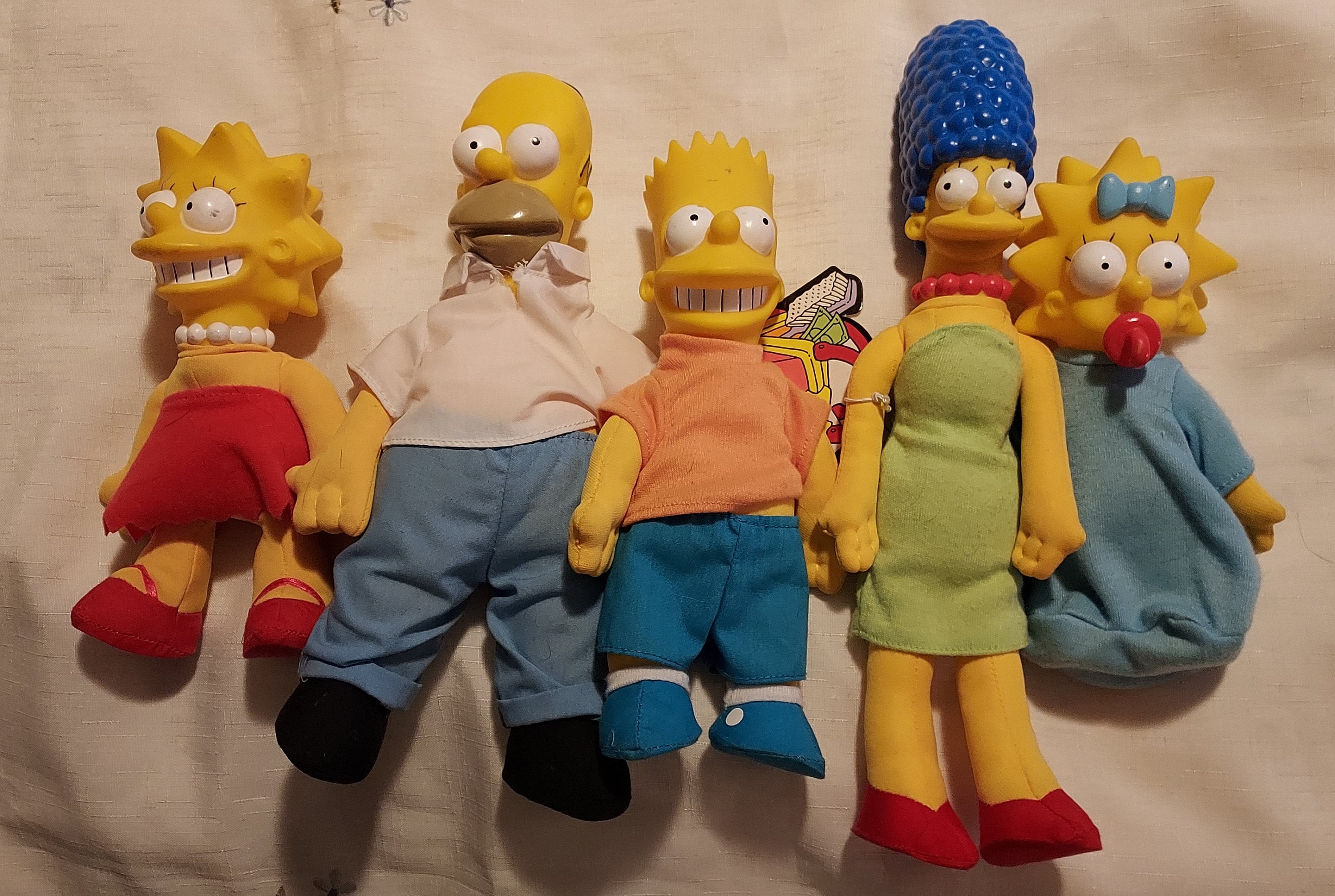 Vintage Burger King 1990 Simpson Dolls, Homer, Marg, Bart. Lisa, Maggie ...