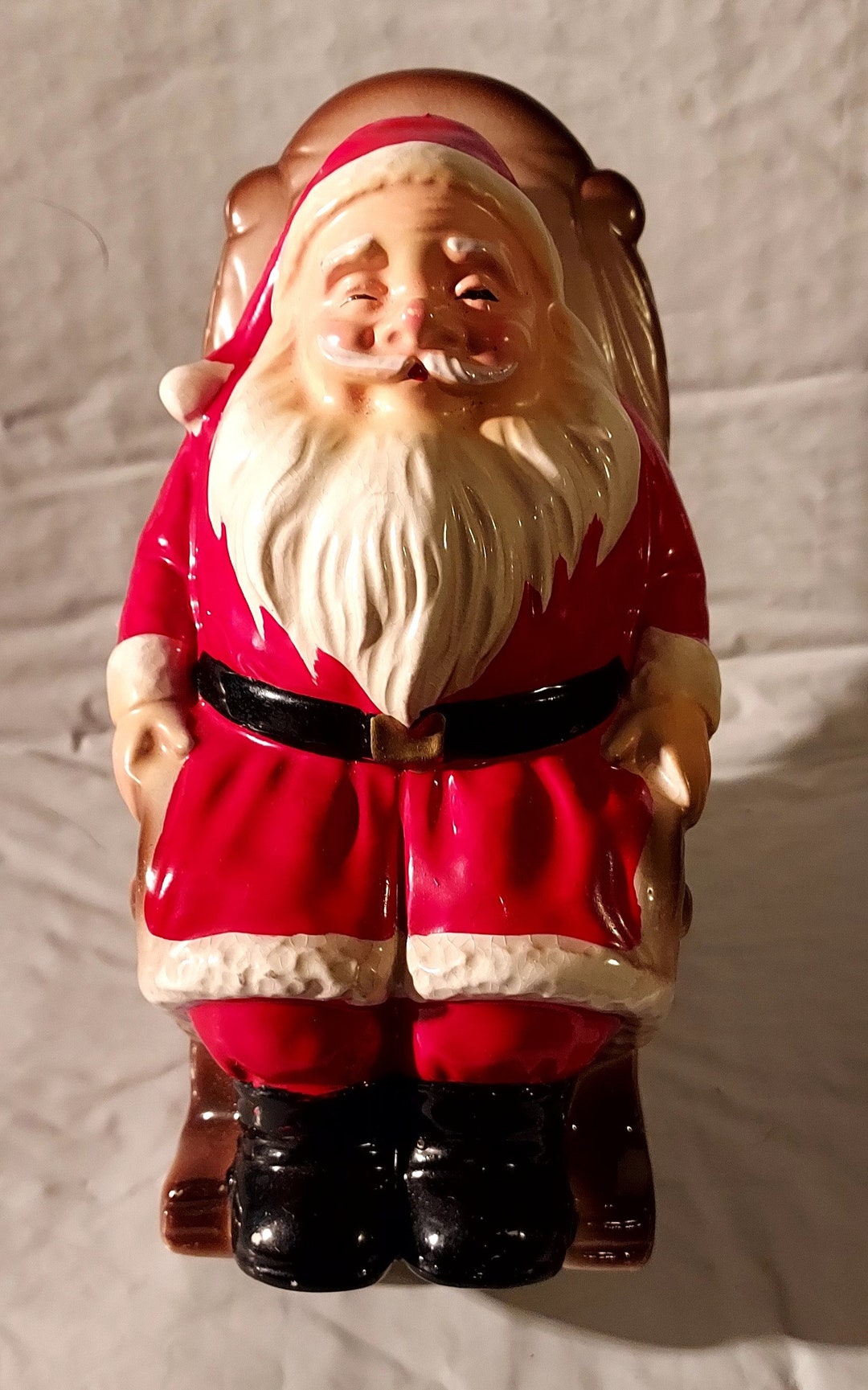 Vintage Ceramaster Ceramic Christmas Santa in Rocking Chair Bank, Mid ...