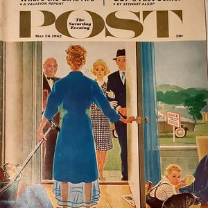 Vintage the Saturday Evening Post Magazine, May 26, 1962, Colorful ...