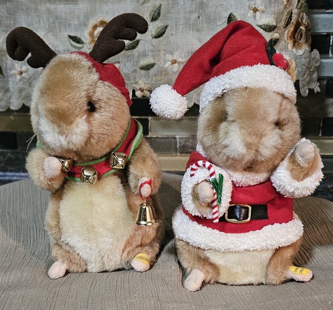 Holiday Animals, GEMMY Dancing Hamster Reindeer, Santa Hamster Kringle ...