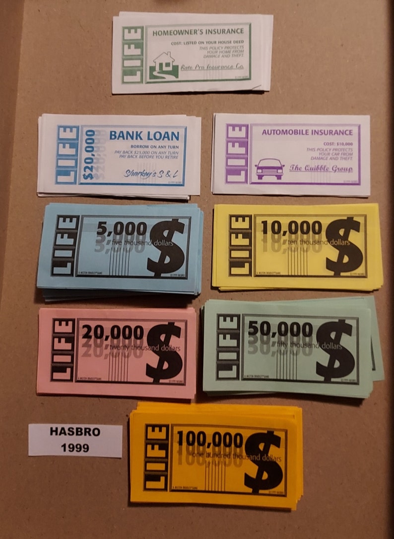 Vintage the Game of Life Board Game Replacement Parts/pieces ONLY, 1960 ...