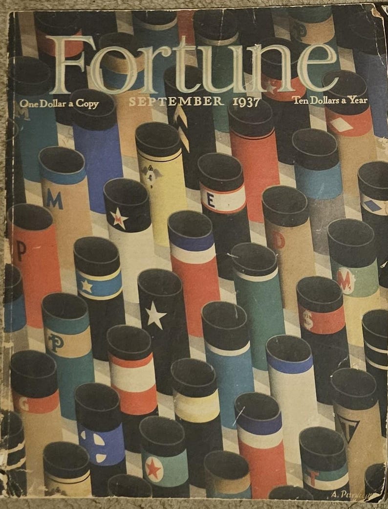 Vintage Fortune Magazines 1933, 1934, 1935, 1937, Publications, FULL ...