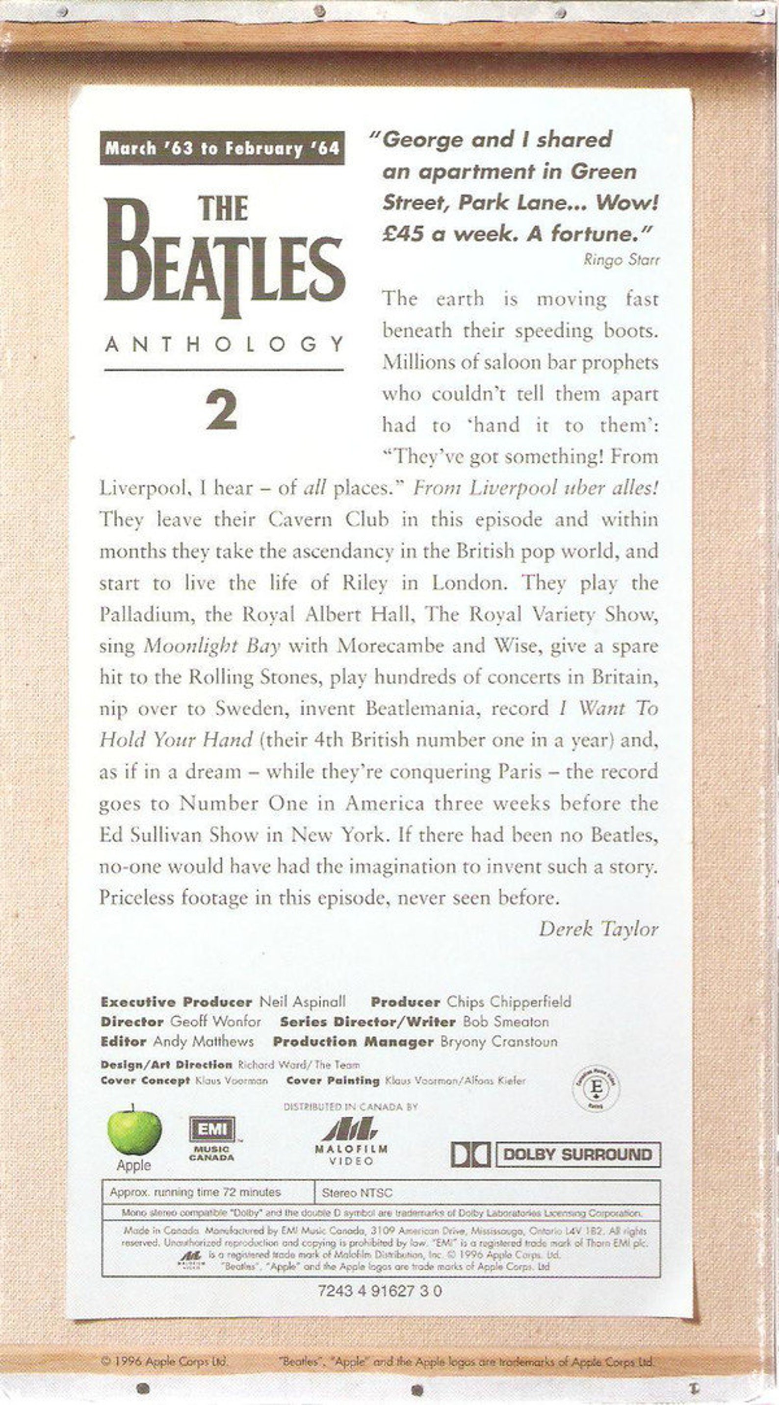 The Beatles Anthology Box Set 8 VHS Tapes 1996 Apple - Etsy UK