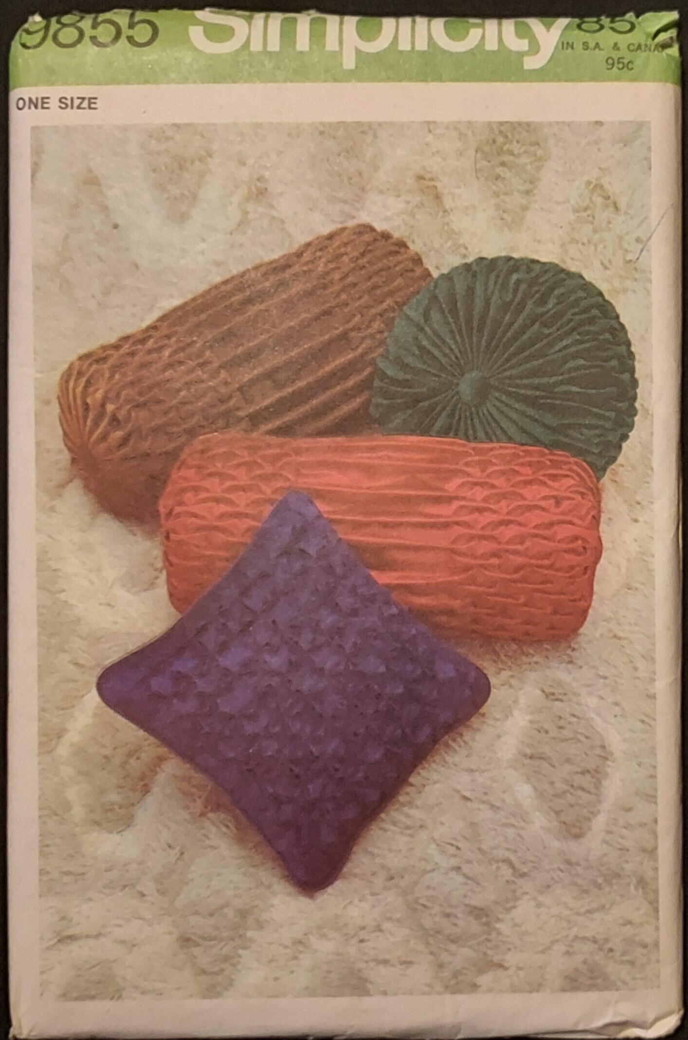 Vintage 1970s Simplicity 9855, Sewing Pattern, Three Smocked Pillows ...