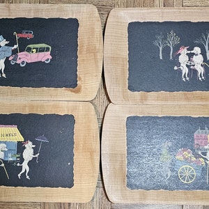 Vintage 1950s Kentley Trays, the Romance of Fifi and Pepe Scene 1 & 2 ...