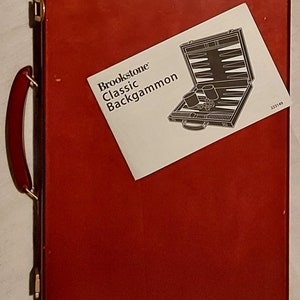 BACKGAMMON SET Brookstone Classic Backgammon Red/ivory Game - Etsy