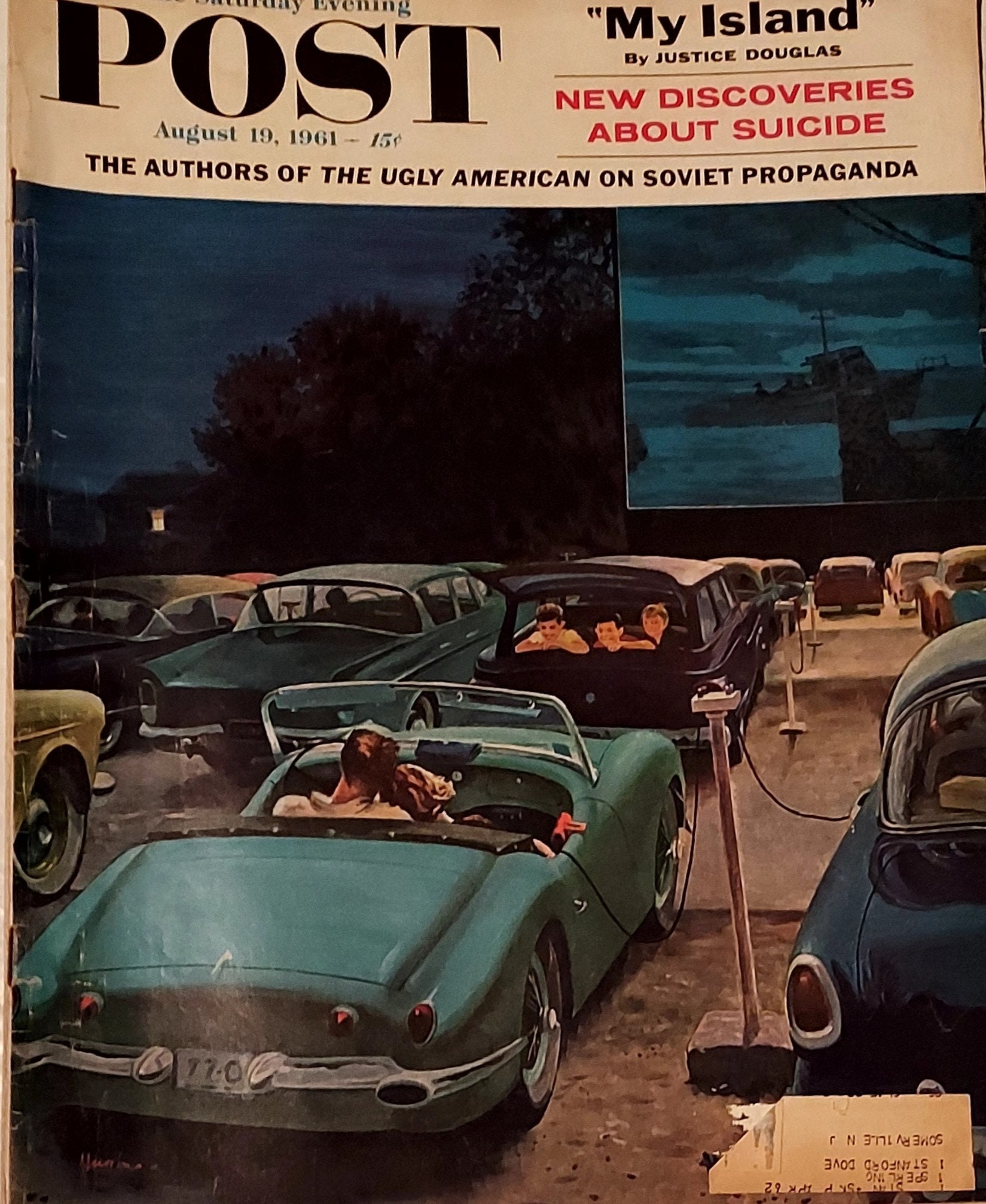 Vintage The Saturday Evening Post Magazine, August 19, 1961, Colorful ...