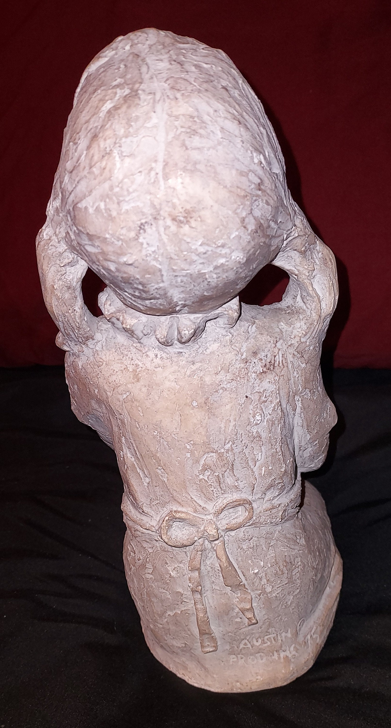 Vintage 1975 Austin Productions Statue - Sculpture of a Kneeling Girl ...