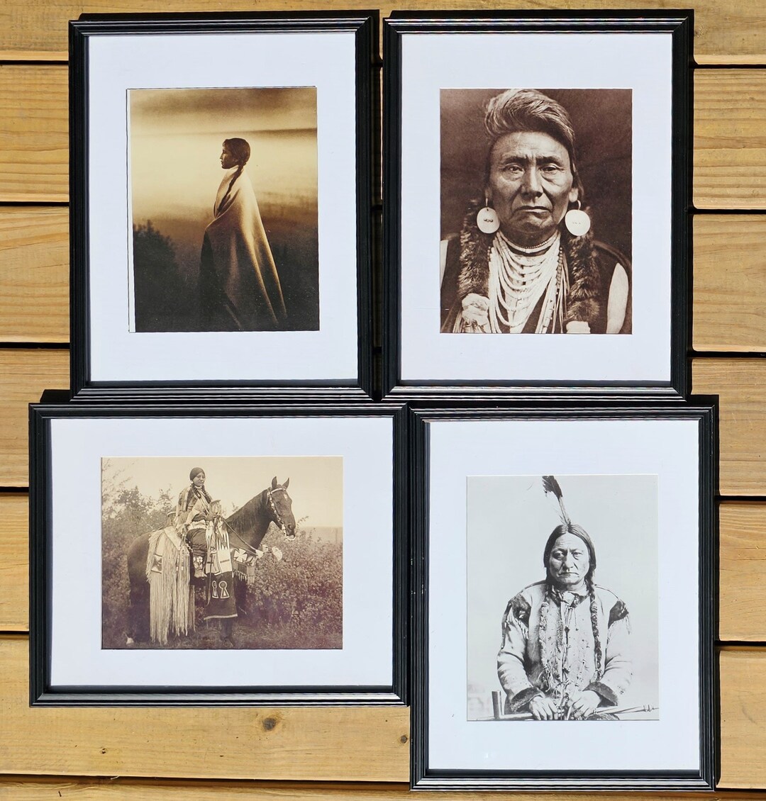 Native Americans Art Print, Wall Hangings, 8.5x13.5" Prints With Frame ...