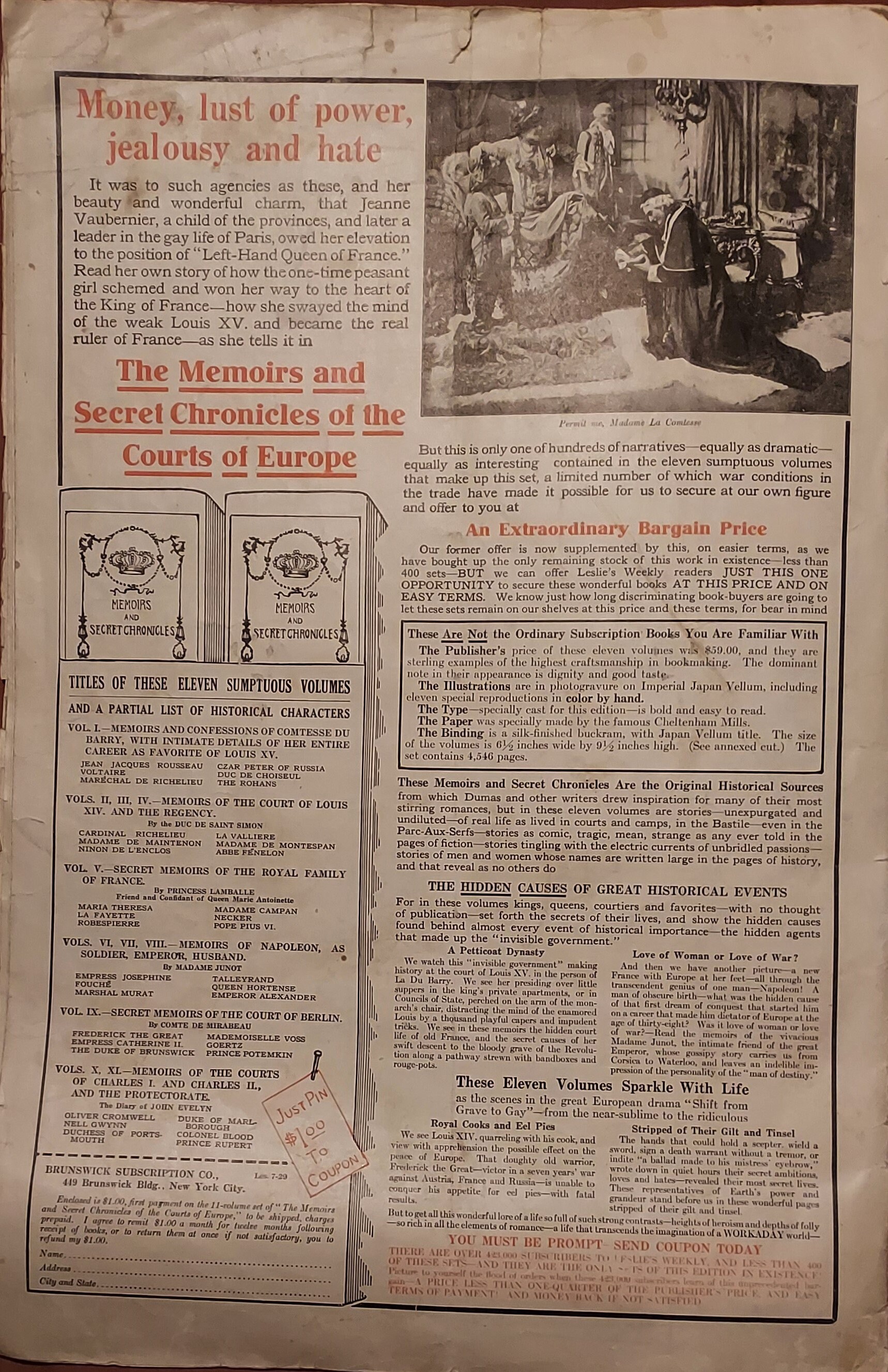 Vintage Leslie's Illustrated Weekly Newspaper/Magazine, July 1915, CXXI ...