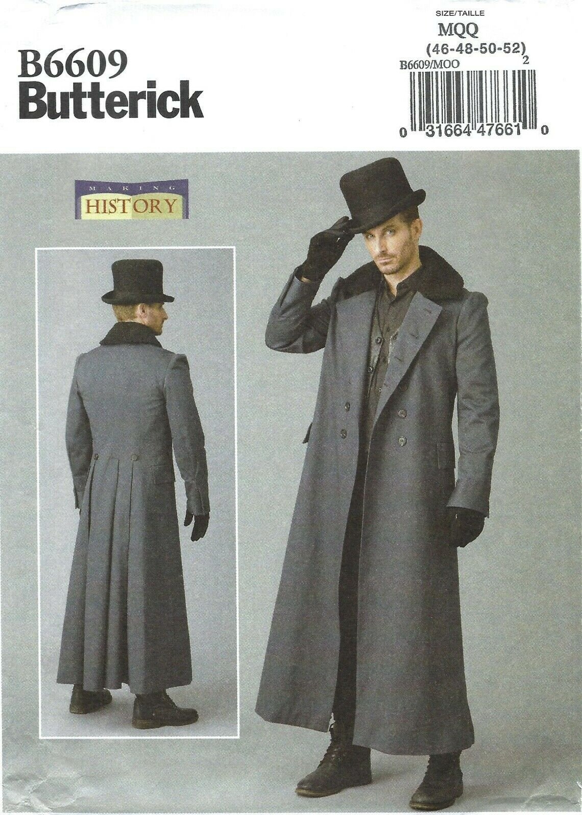 Butterick B6609 Making History Adult Costume Pattern - Etsy