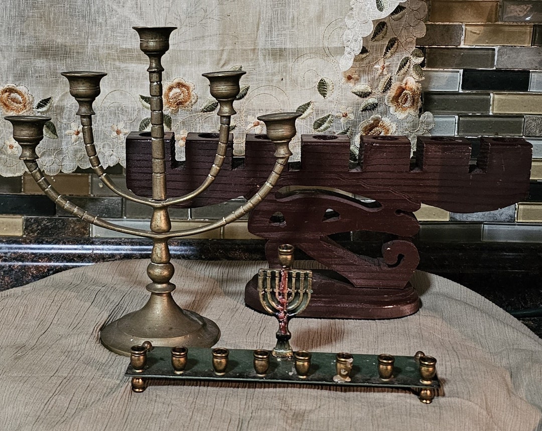 Vintage Candlestick Holders, Menorah, Sabbath, Kwanzaa, Religious, Home ...