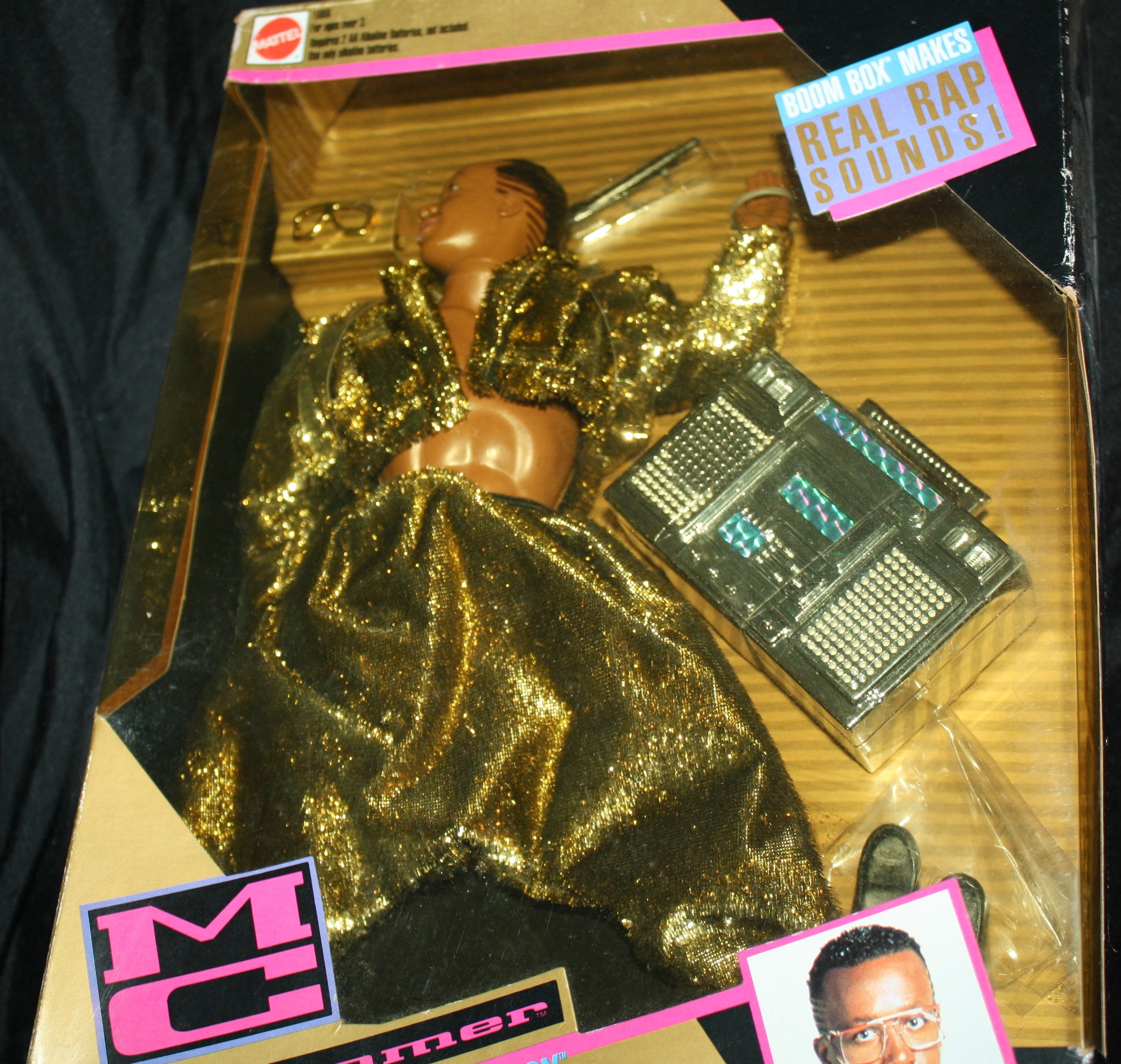 MC Hammer Doll W/Real Sounds Boom Box and MC Hammer Rap Fashion Outfit ...