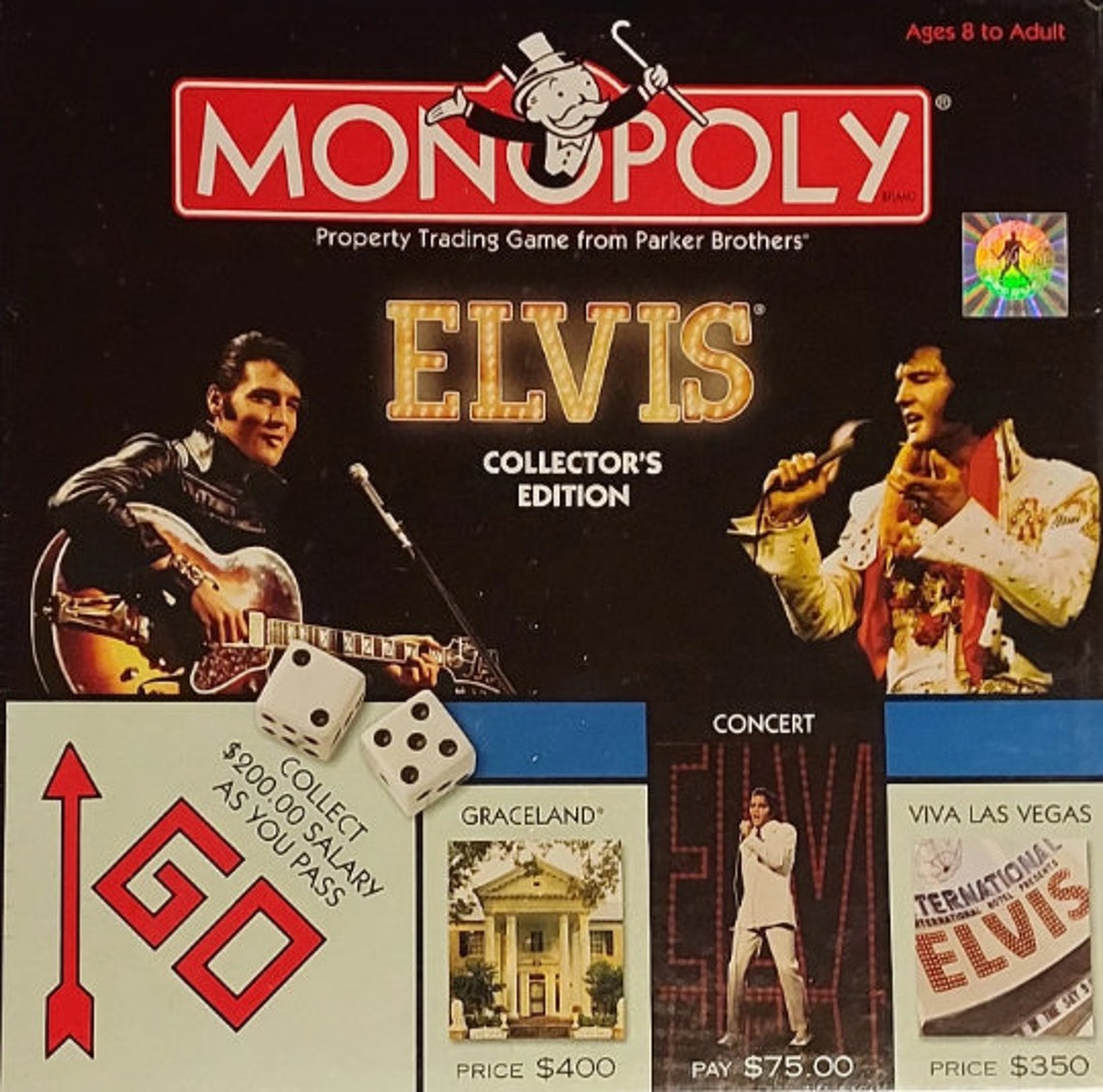 Elvis Monopoly, Collector's Edition With RARE Elvis Hologram Signature ...