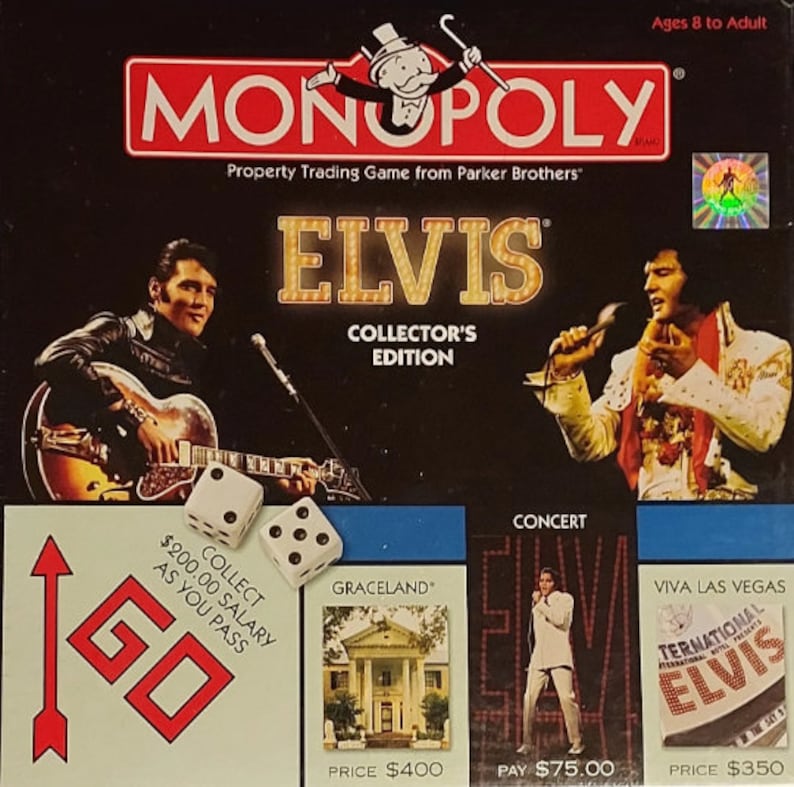 Elvis Monopoly, Collector's Edition With RARE Elvis Hologram Signature ...