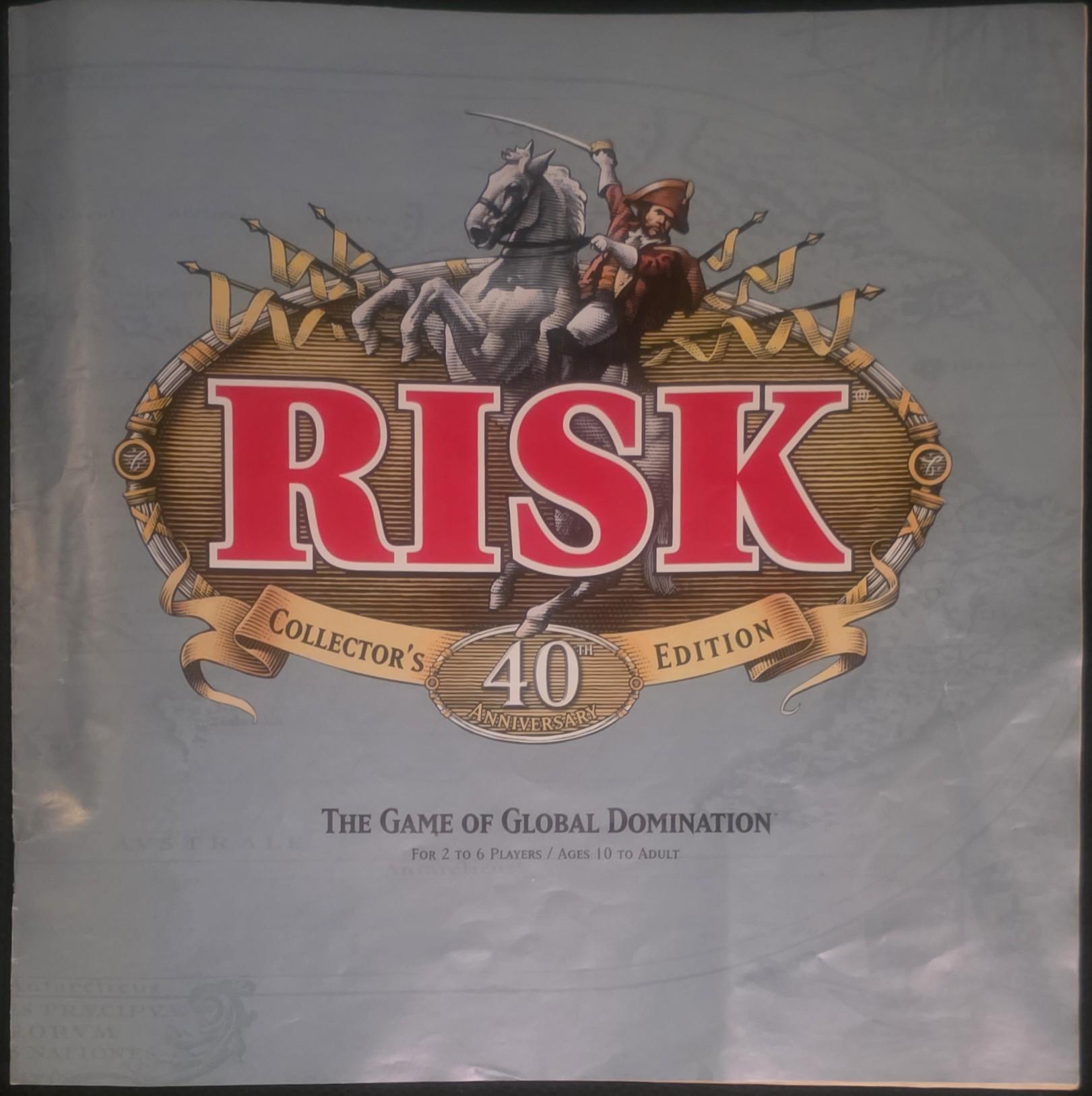 Vintage RISK: 40th Anniversary Collector's Edition, 1999 Parker Brother ...
