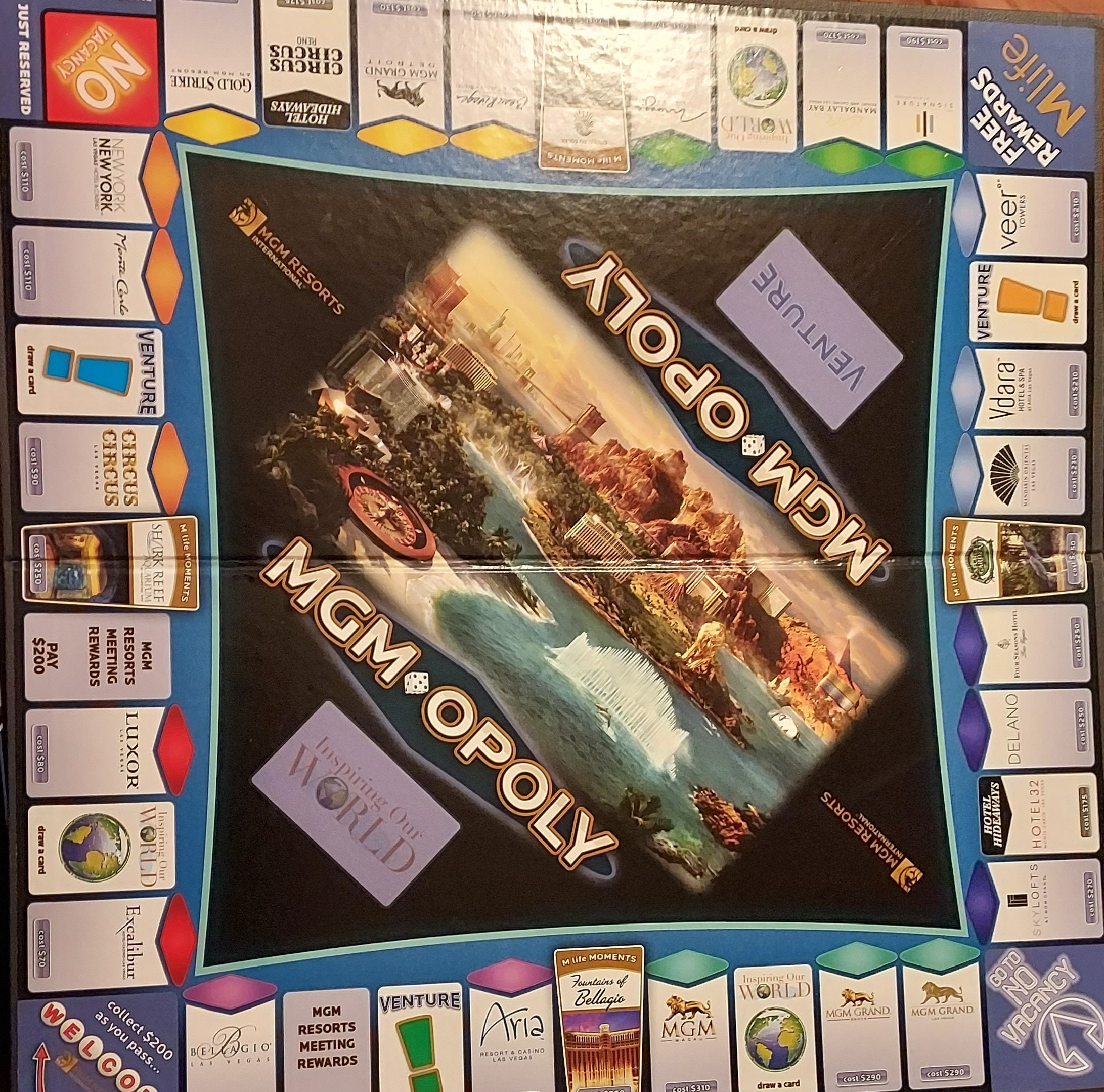 MGM-Opoly Monopoly Board Game, MGM Resorts International, COMPLETE