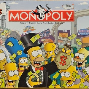 MONOPOLY the Simpsons Edition, Welcome to Springfield Board Game, 2001 ...