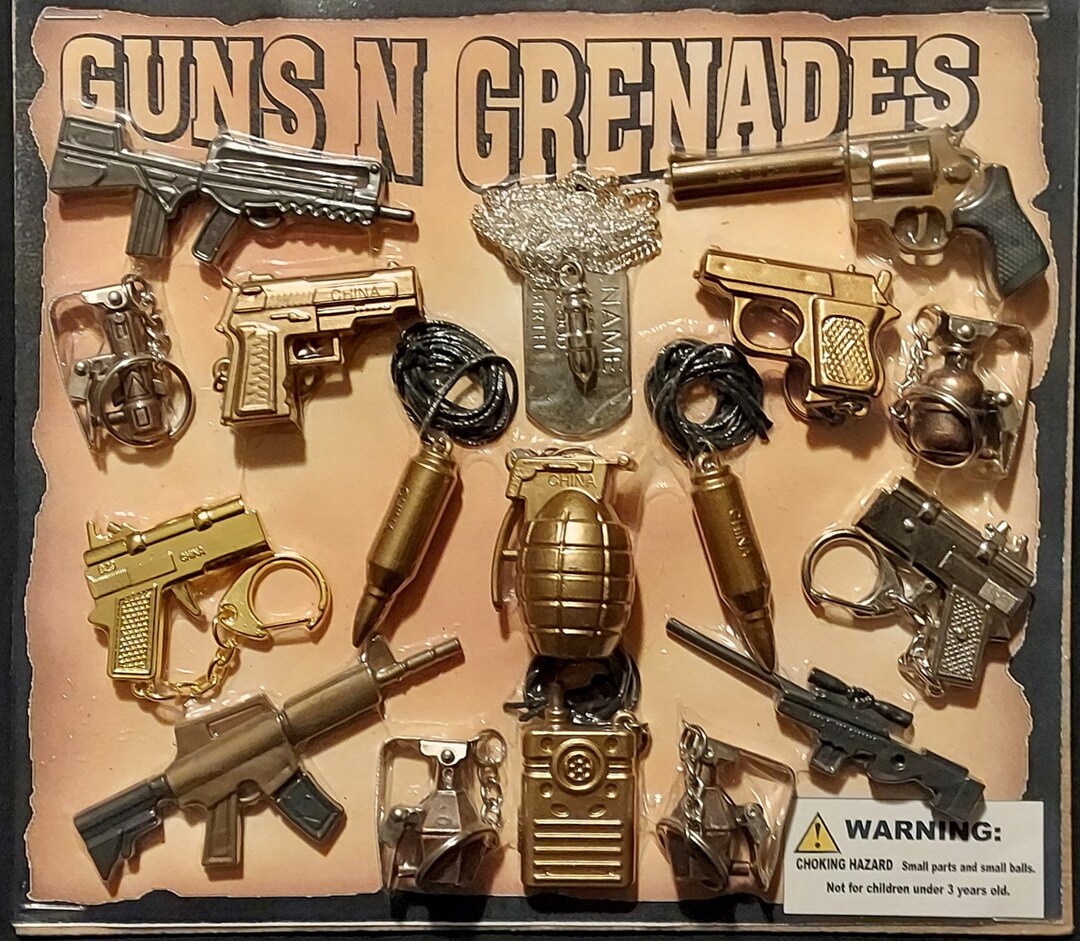 Vintage 1990's Vending Refill Display Miniature "guns N Grenades ...