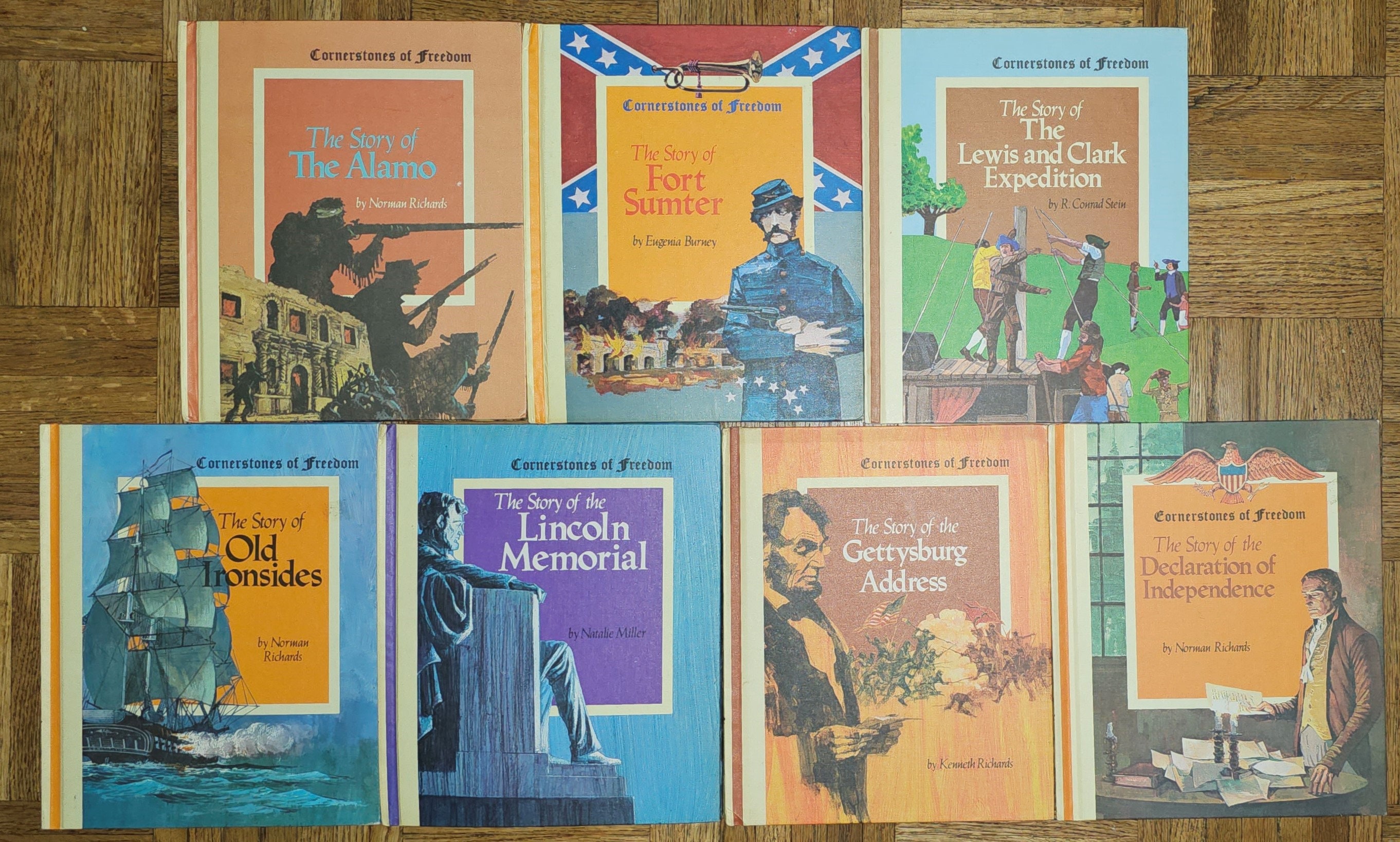Vintage Cornerstones of Freedom History Books from 60s-70s