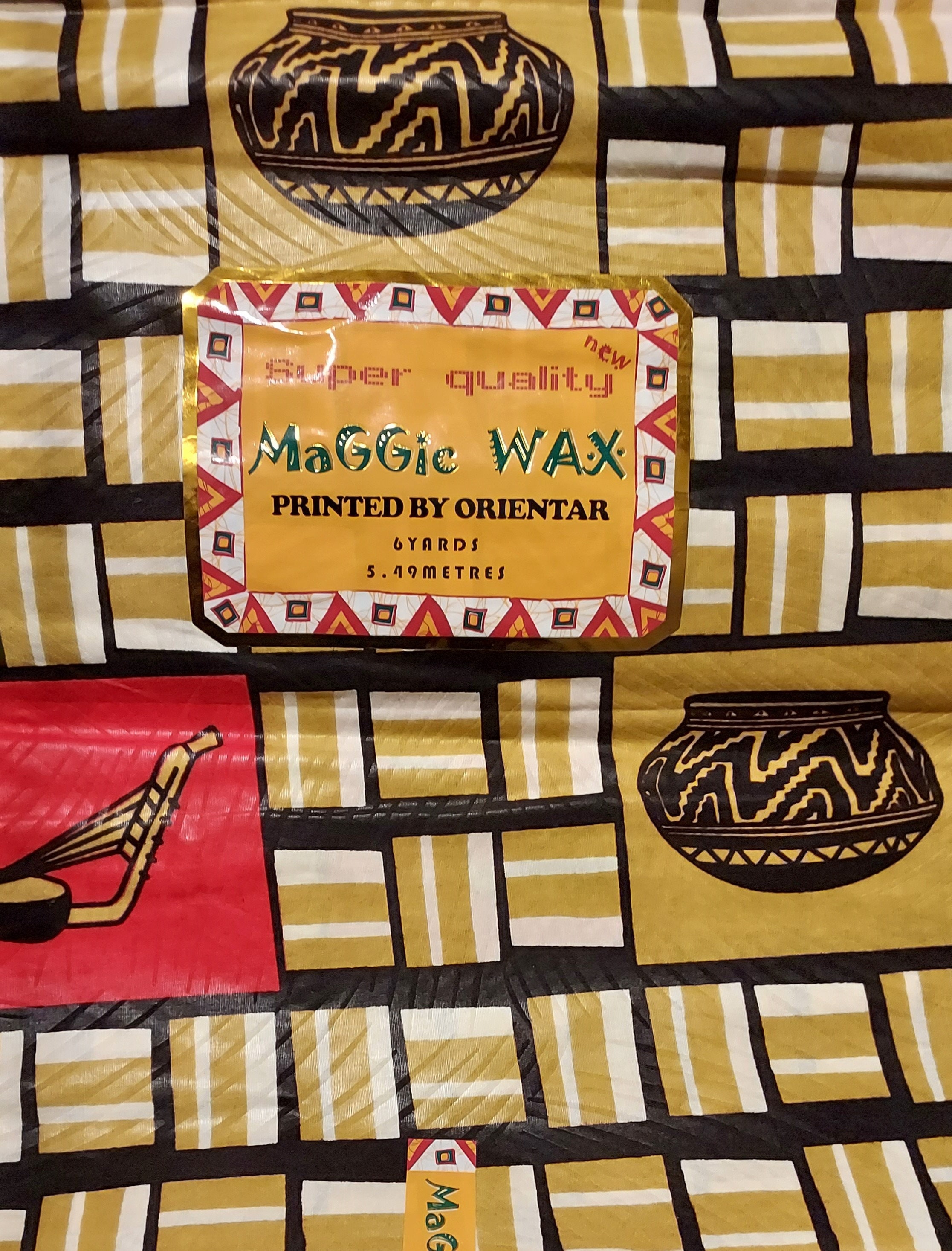 African Fabric by the Yard, Ethnic Inspiration by Ghana, Wax Fabric ...