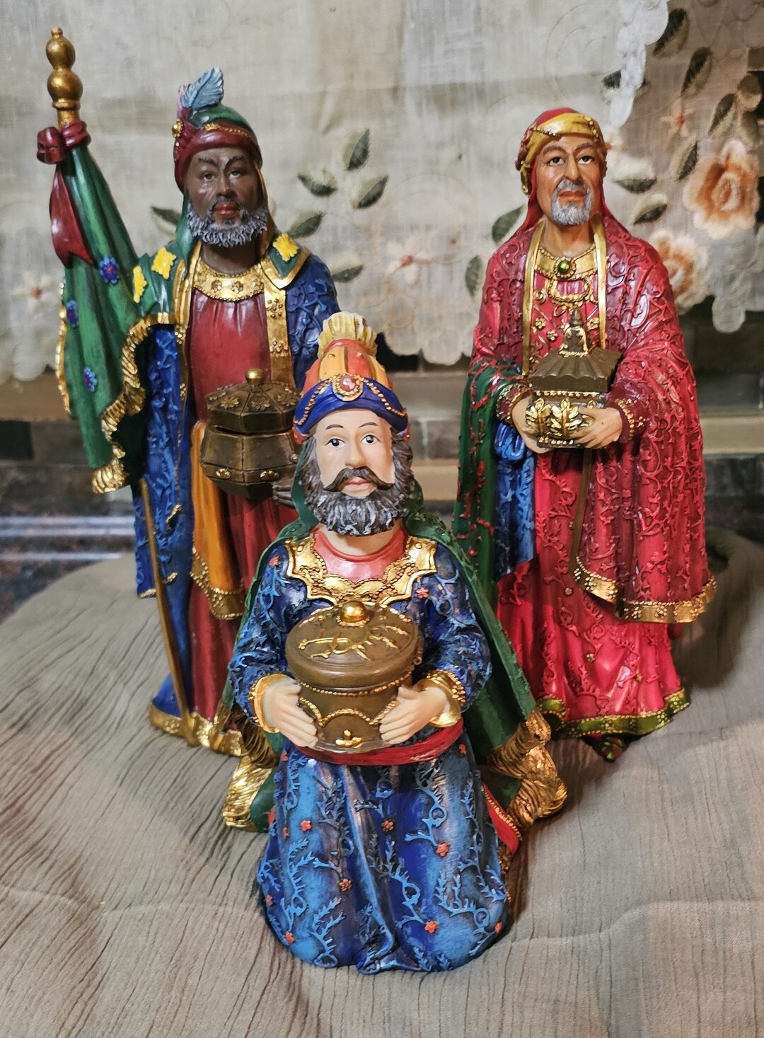Three Kings Nativity Figurines, the Original Gifts of Christmas the ...