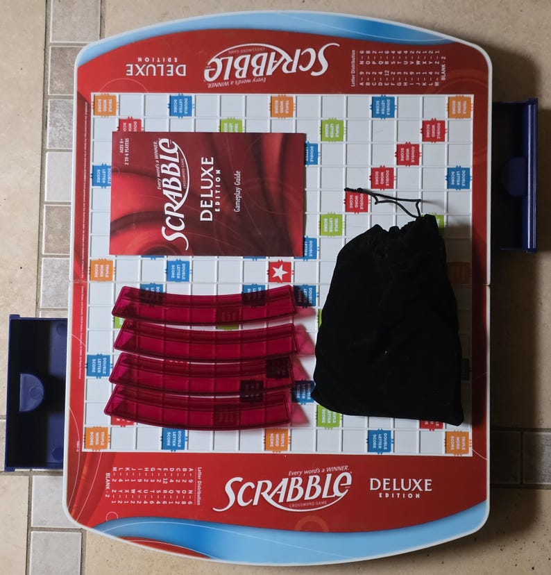 SCRABBLE, Super Scrabble, Scrabble Deluxe, Scrabble Deluxe 2-in-1 Wall ...