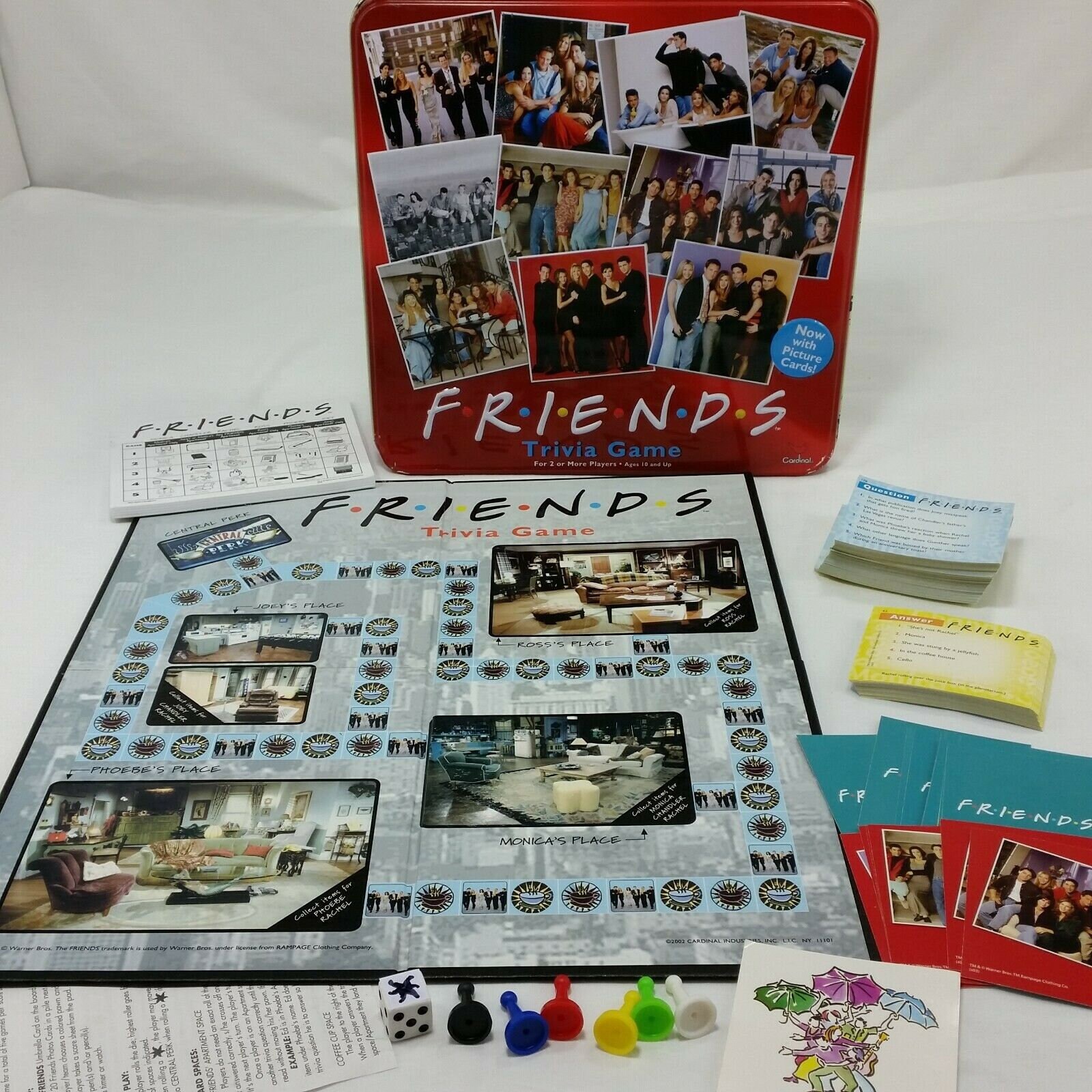 Friends Trivia Game, Board Game, Collectible Red Tin, Cardinal ...