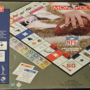 MONOPOLY NFL Board Games, Grid Iron Edition, Collector's Editions ...