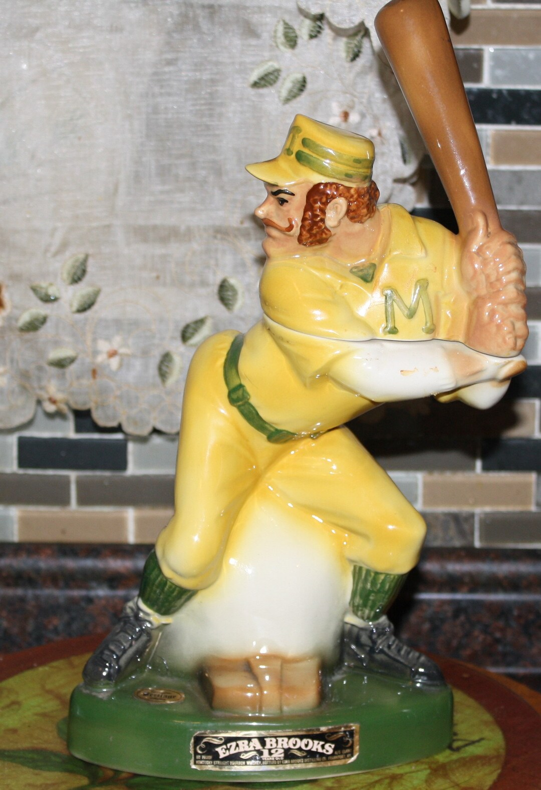 Vintage 1970s Ezra Brooks Decanters -baseball Player, Mr. Merchant ...